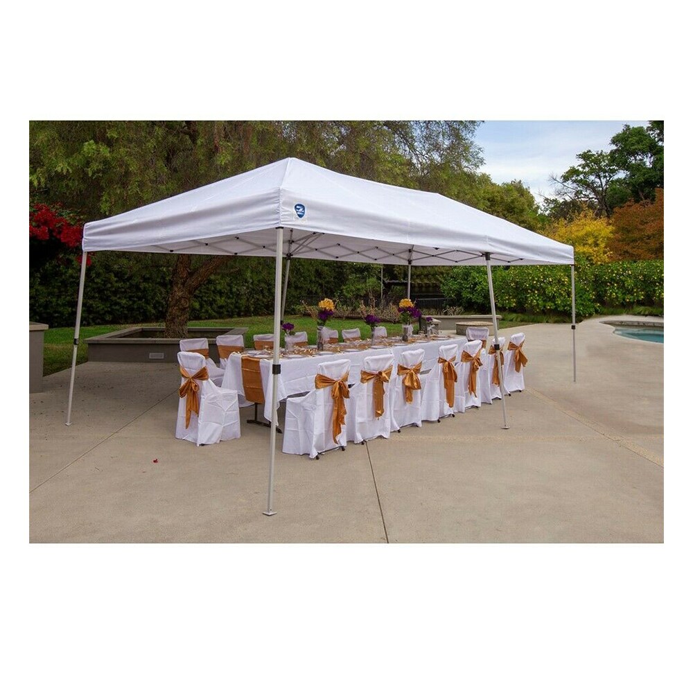 Z-Shade 20 by 10 Foot Instant Pop Up Event Canopy Tent White in the ...