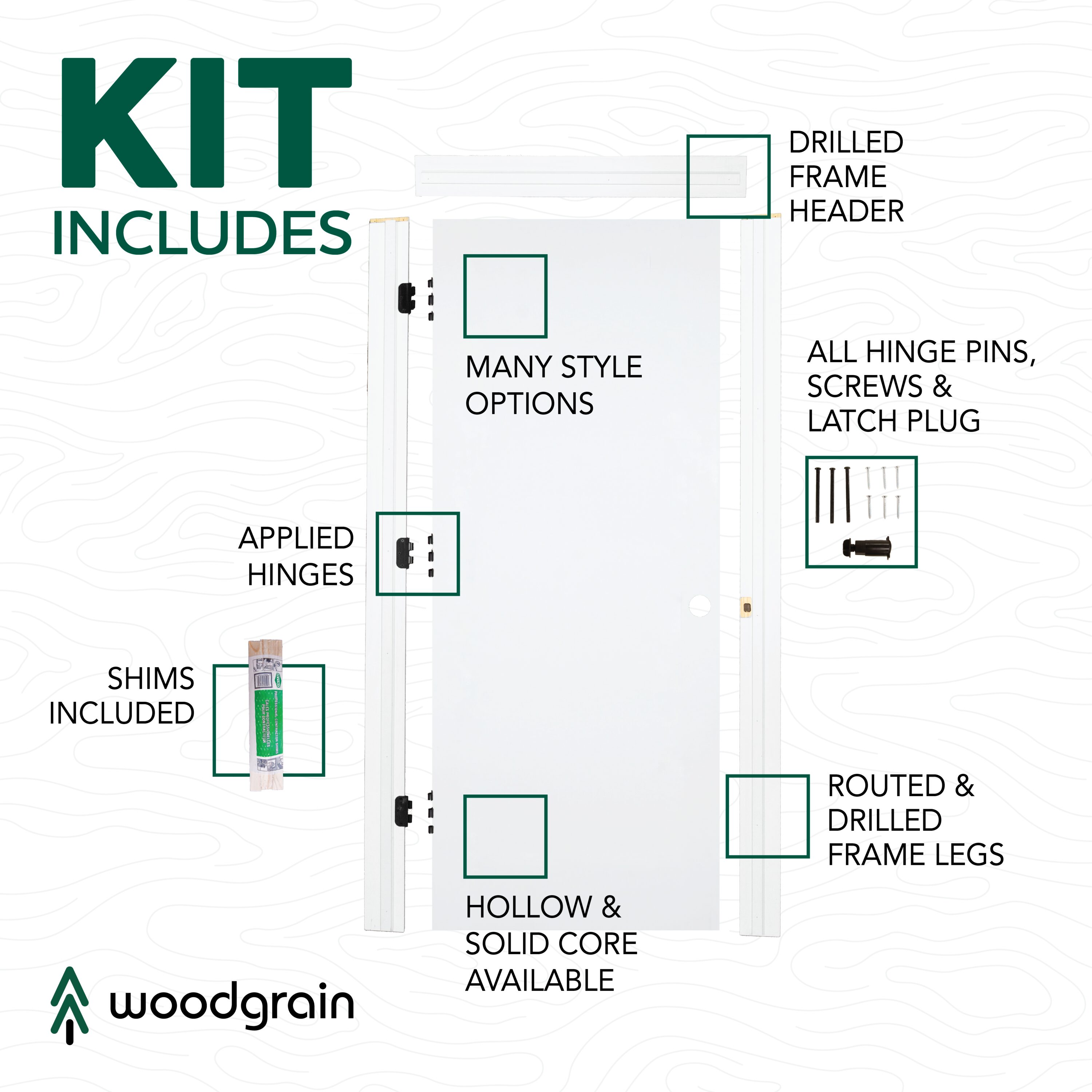 Woodgrain 28-in x 80-in Solid Core 1-panel Left Hand Pine Wood Single ...