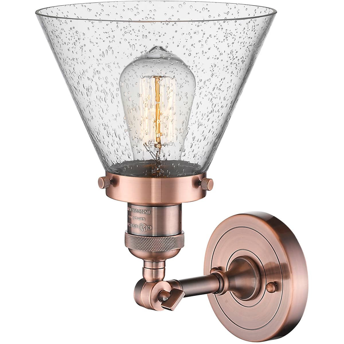 Innovations Lighting 203-AC-G44 Franklin Restoration Large Cone Wall ...
