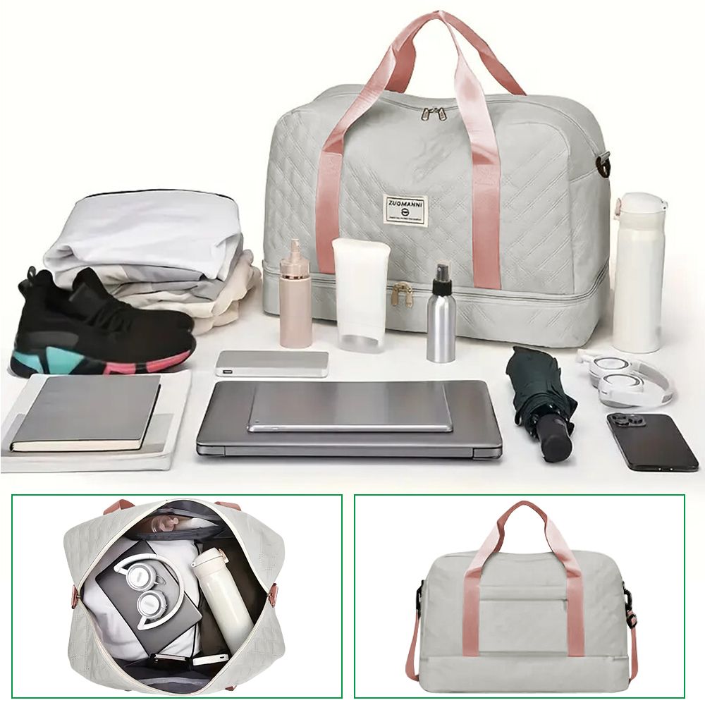 blessny Three dimensional Diamond Patterned Travel Bag Dry Wet ...