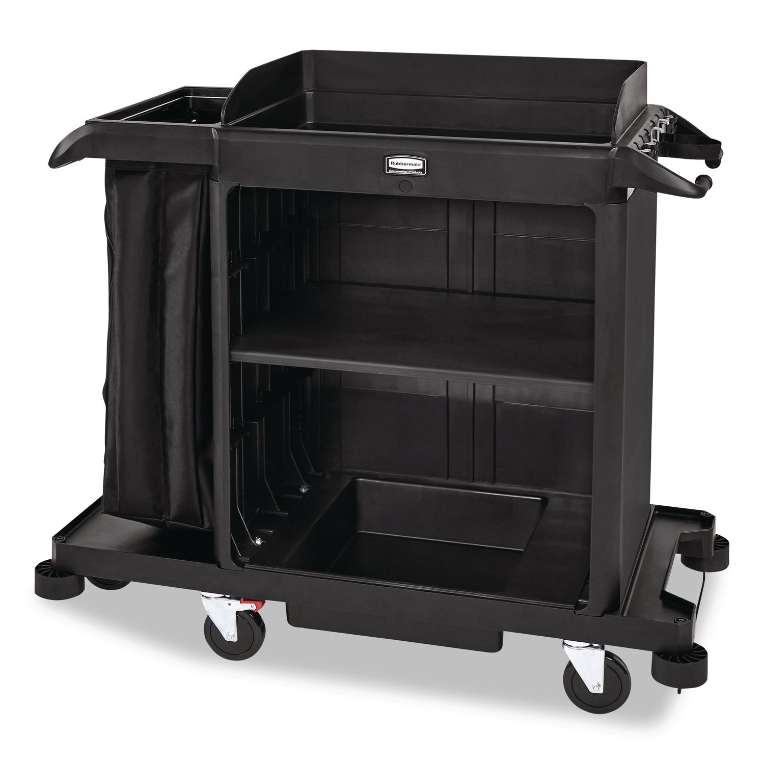 Rubbermaid Commercial Products Compact Housekeeping Cart Plastic 3 ...