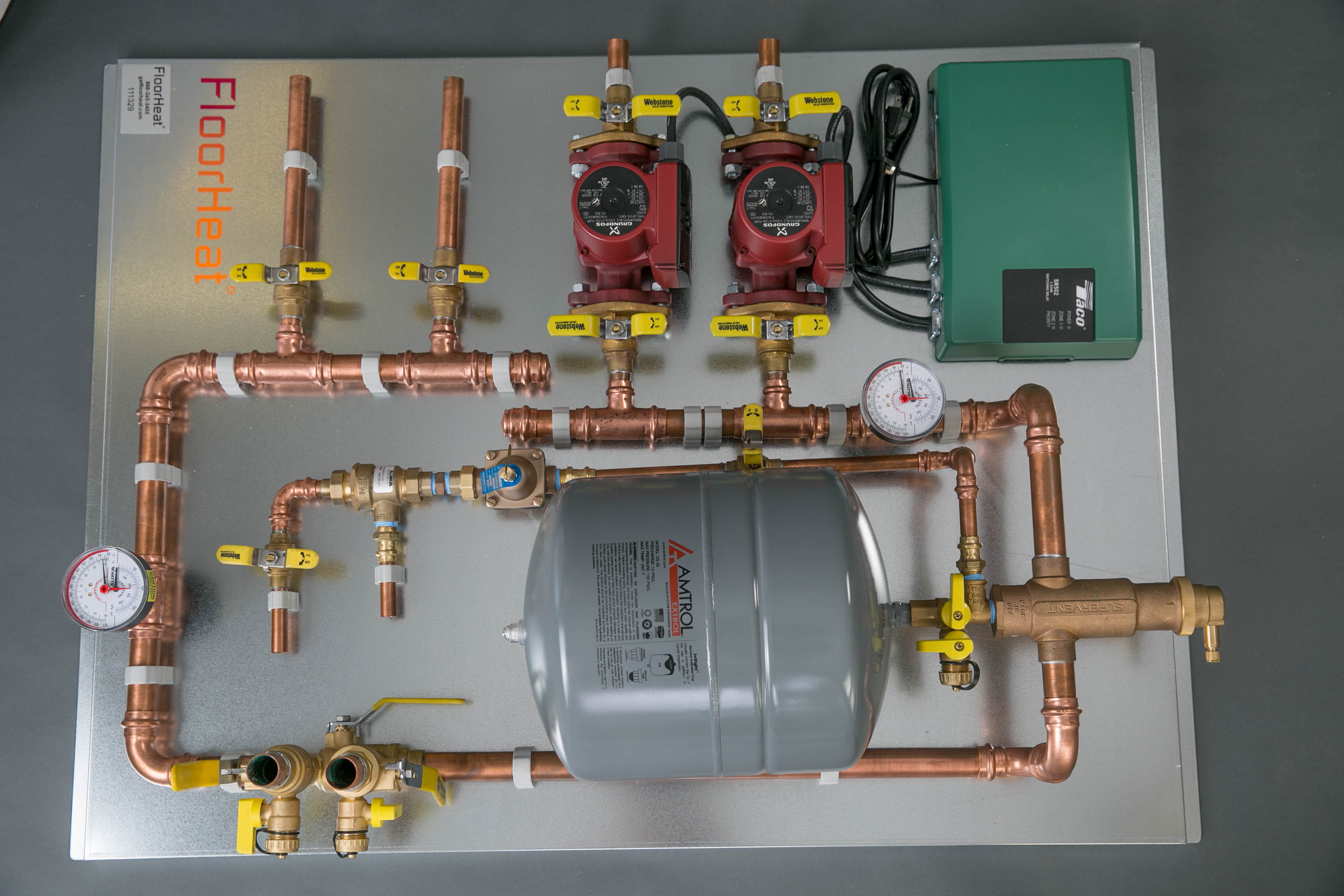 FloorHeat 110-Volt 2-zone Distribution Panel in the Underfloor Heating ...