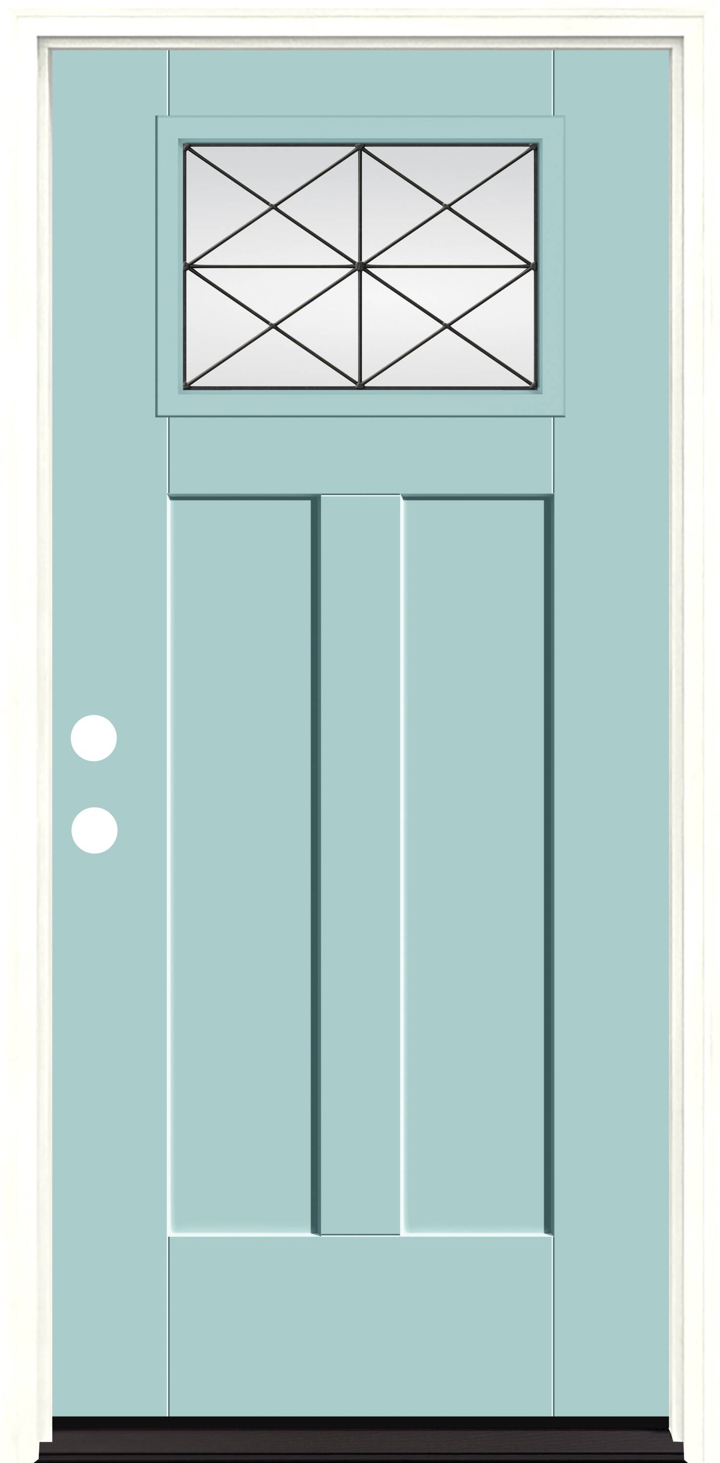 Therma-Tru Calix 36-in x 80-in x 6-9/16-in Fiberglass Craftsman Right ...