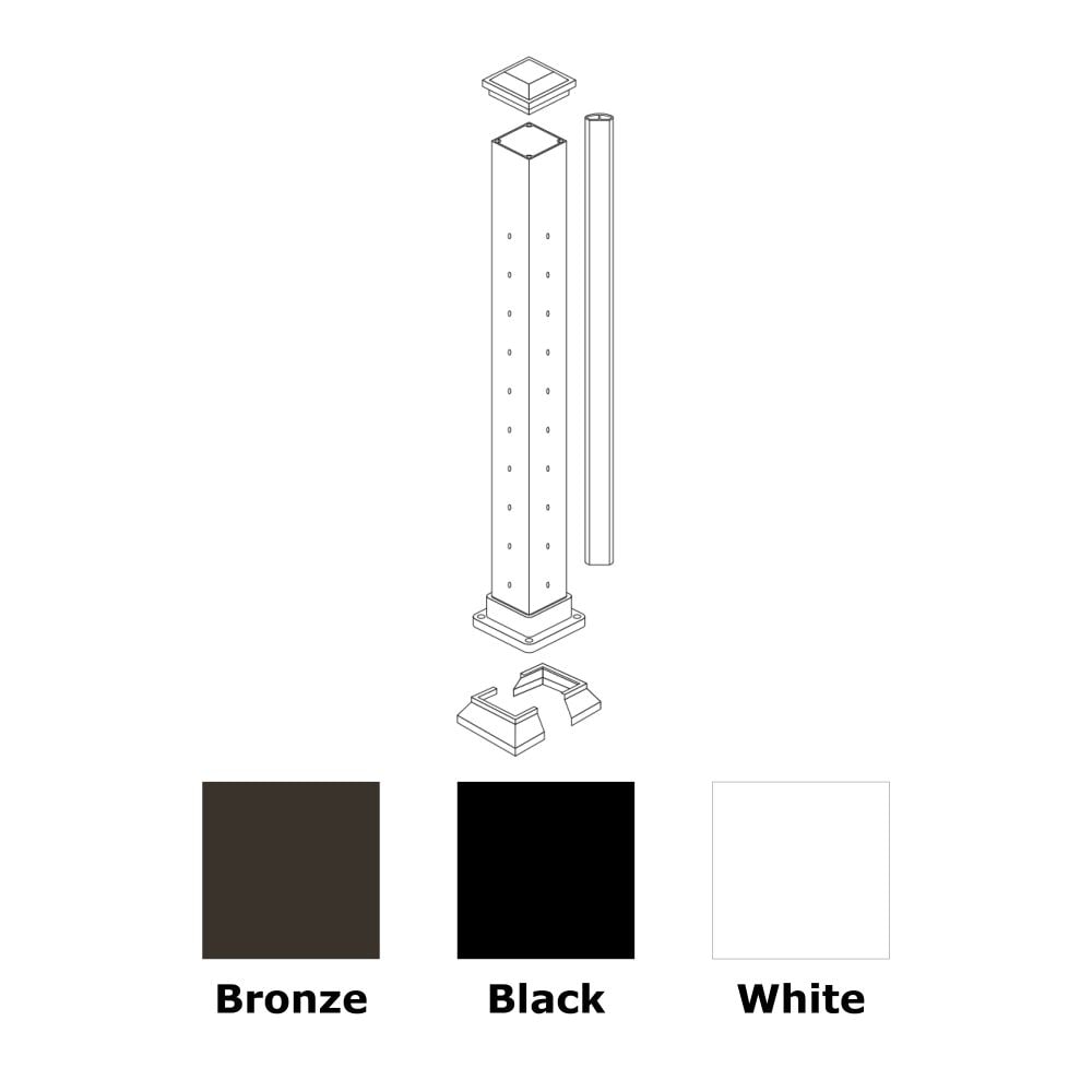 TimberTech 3-in x 3-in x 3-ft Black Aluminum Deck Corner post at Lowes.com