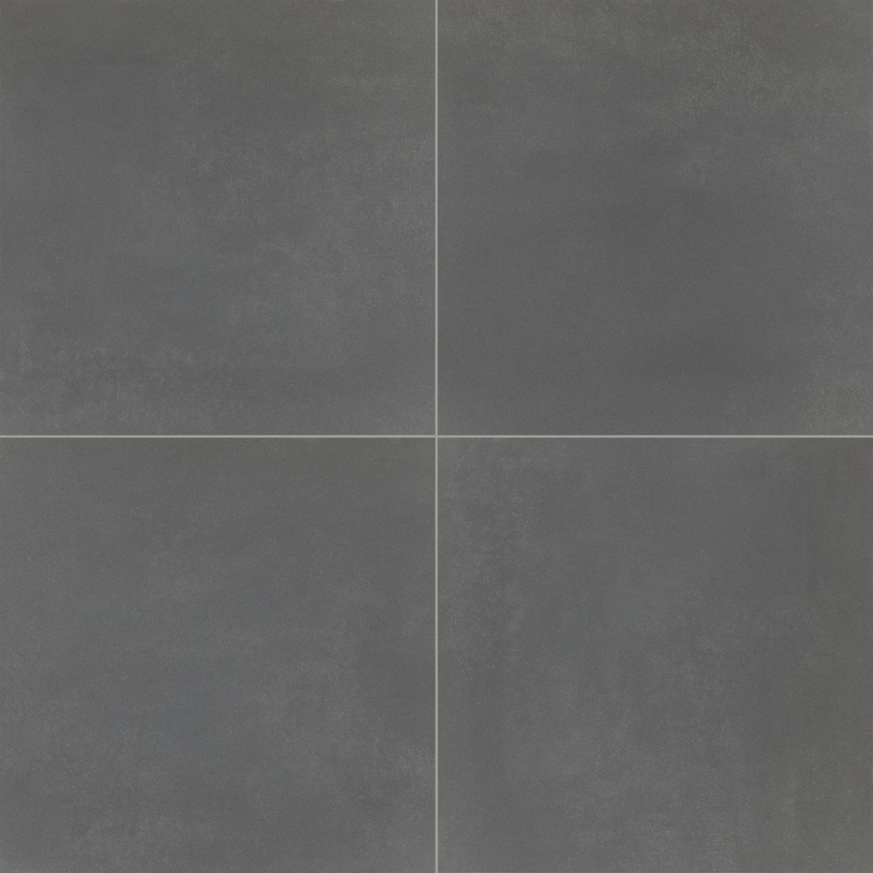 Daltile Cohesion Dark Grey 24-in x 24-in Polished Porcelain Cement look ...