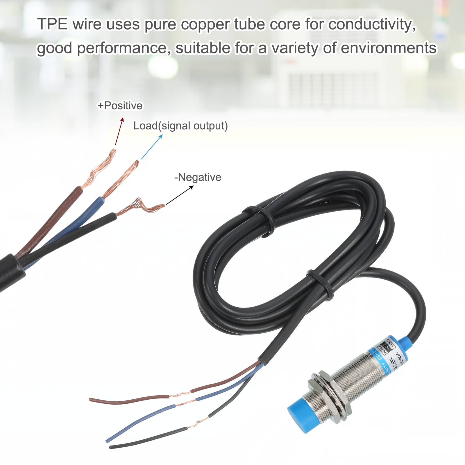 Unique Bargains 4pcs Inductive Proximity SensorNPN NC M18 DC 6-36V ...