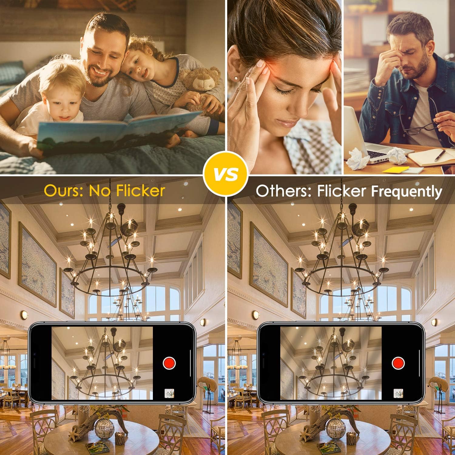 Nordic Hygge E12 Candelabra LED Light Bulbs Dimmable 60 Watt Equivalent ...