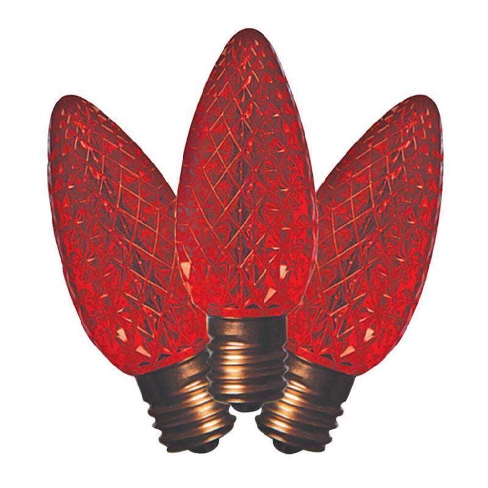 Holiday Bright Lights LED C9 Red 25 ct Replacement Christmas Light ...