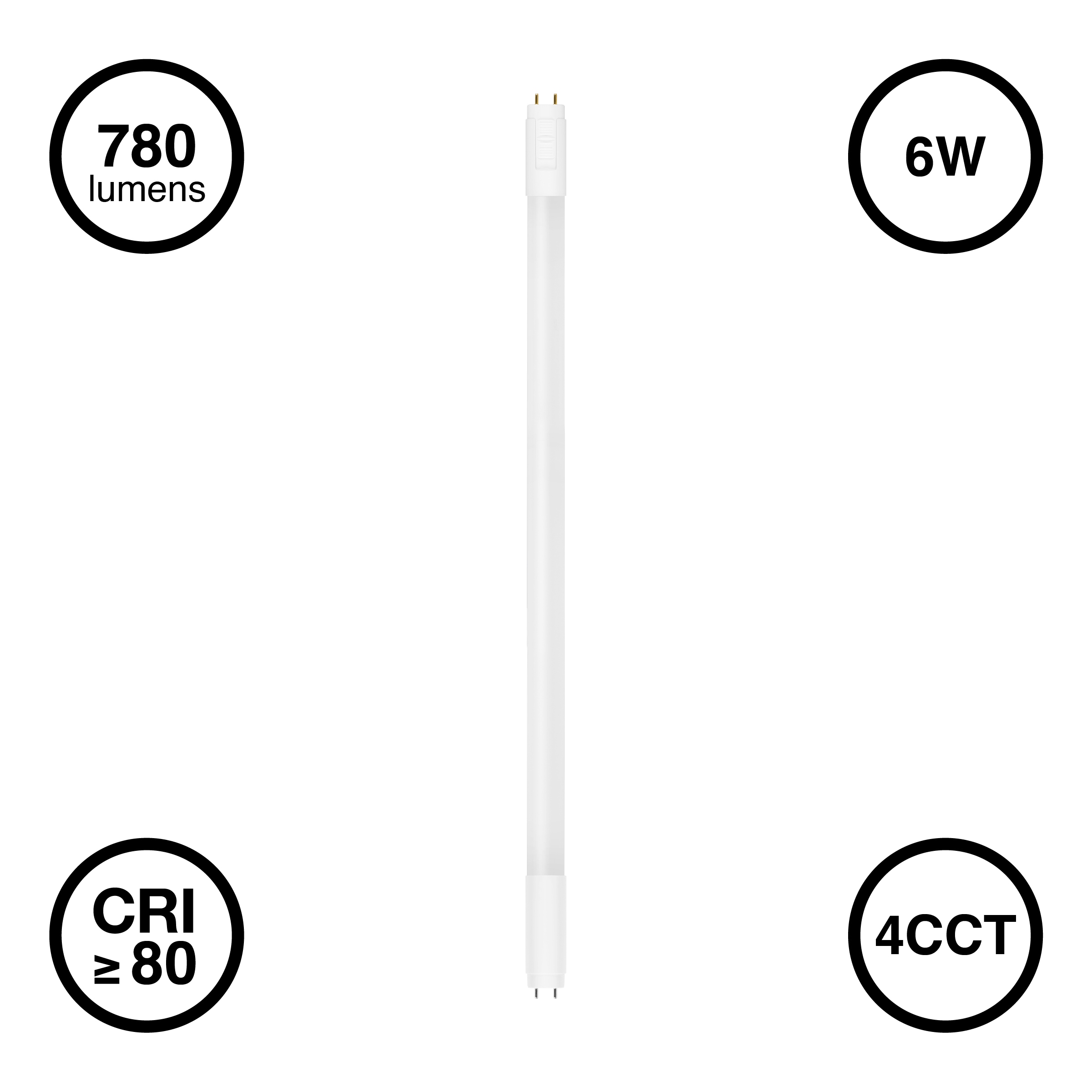 SYLVANIA 15 -Watt EQ T8 Switchable white Medium bi-pin base G13 LED ...