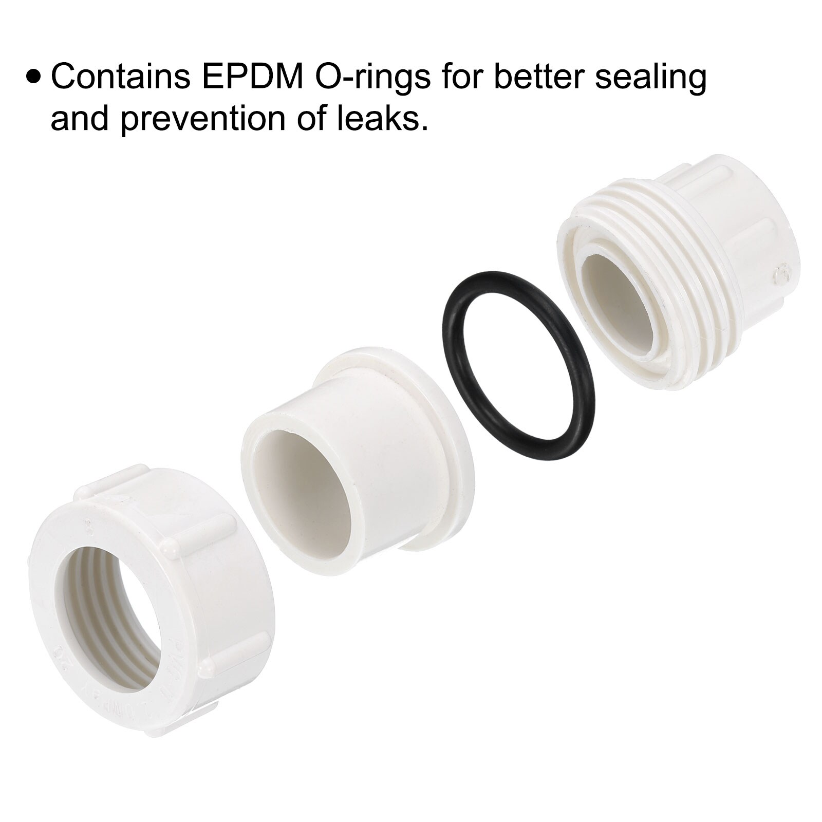 Unique Bargains 4 Inch Union PVC Coupling Pipe Fitting Socket x Socket ...