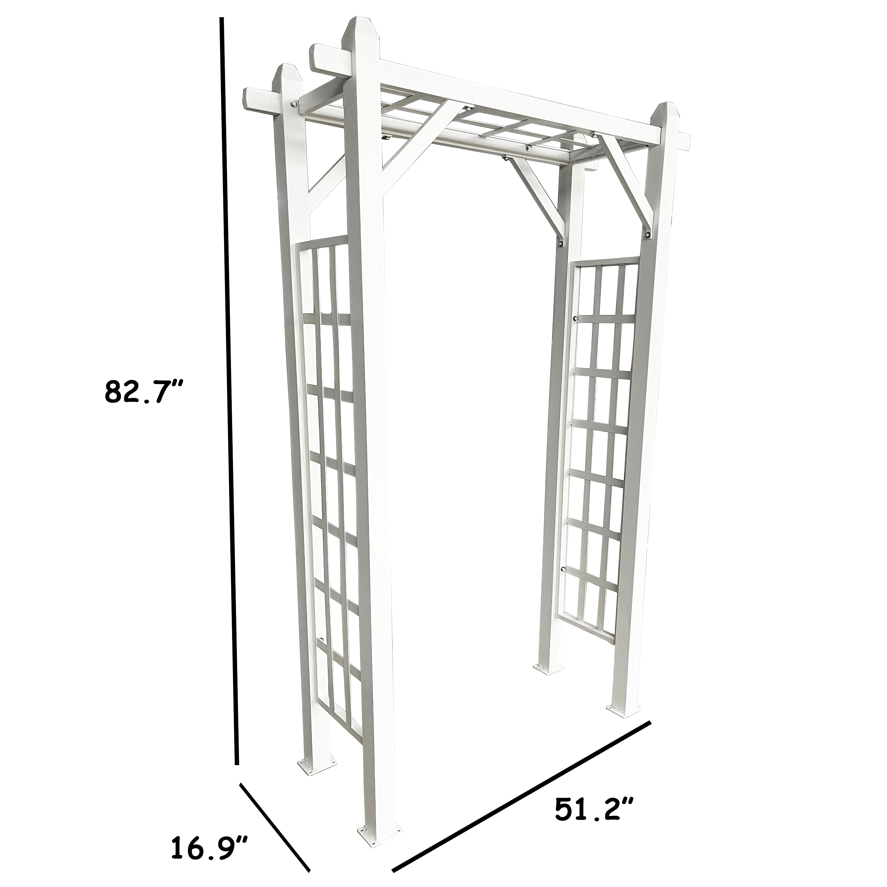 Oakland Living 4.27-ft W x 6.89-ft H Flat White Extruded aluminum ...