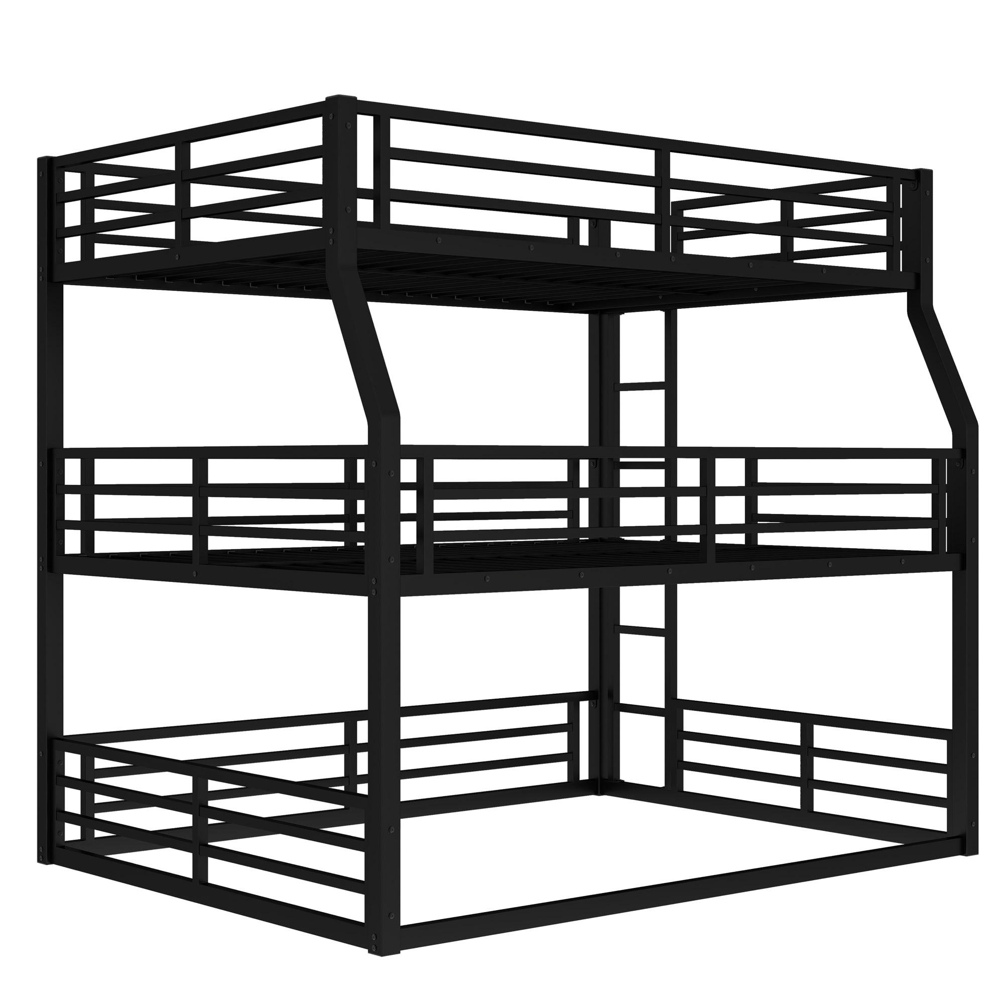 LOVMOR Full Full XL over Queen over Queen Bunk Bed Metal Triple Bunk ...