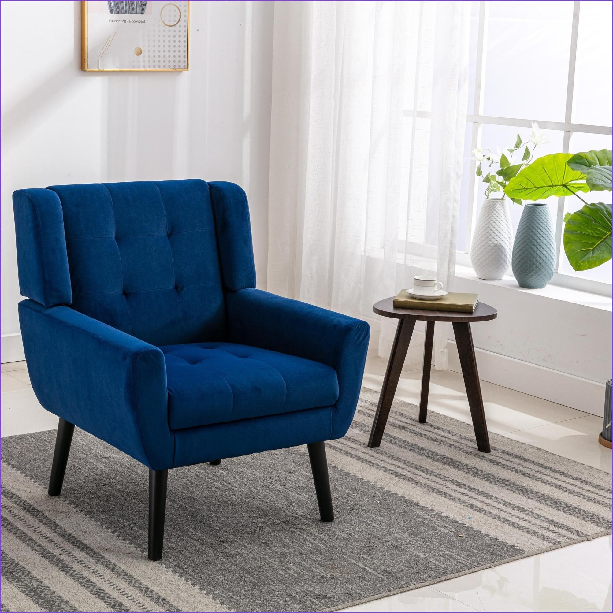 Watnature Modern Soft Velvet Ergonomic Accent Chair for Adults Indoor ...
