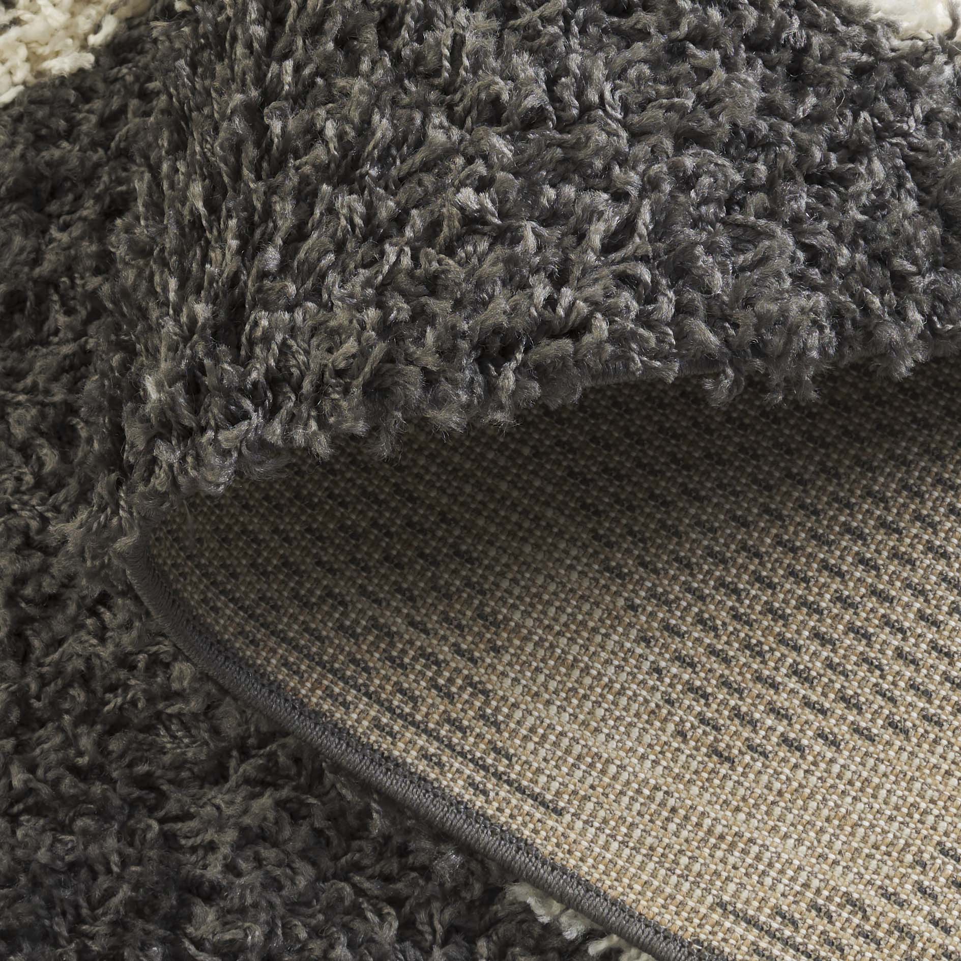 Safavieh Dallas Shag 257A Dark Grey Ivory 6 X 6 Area Rug in the Rugs ...