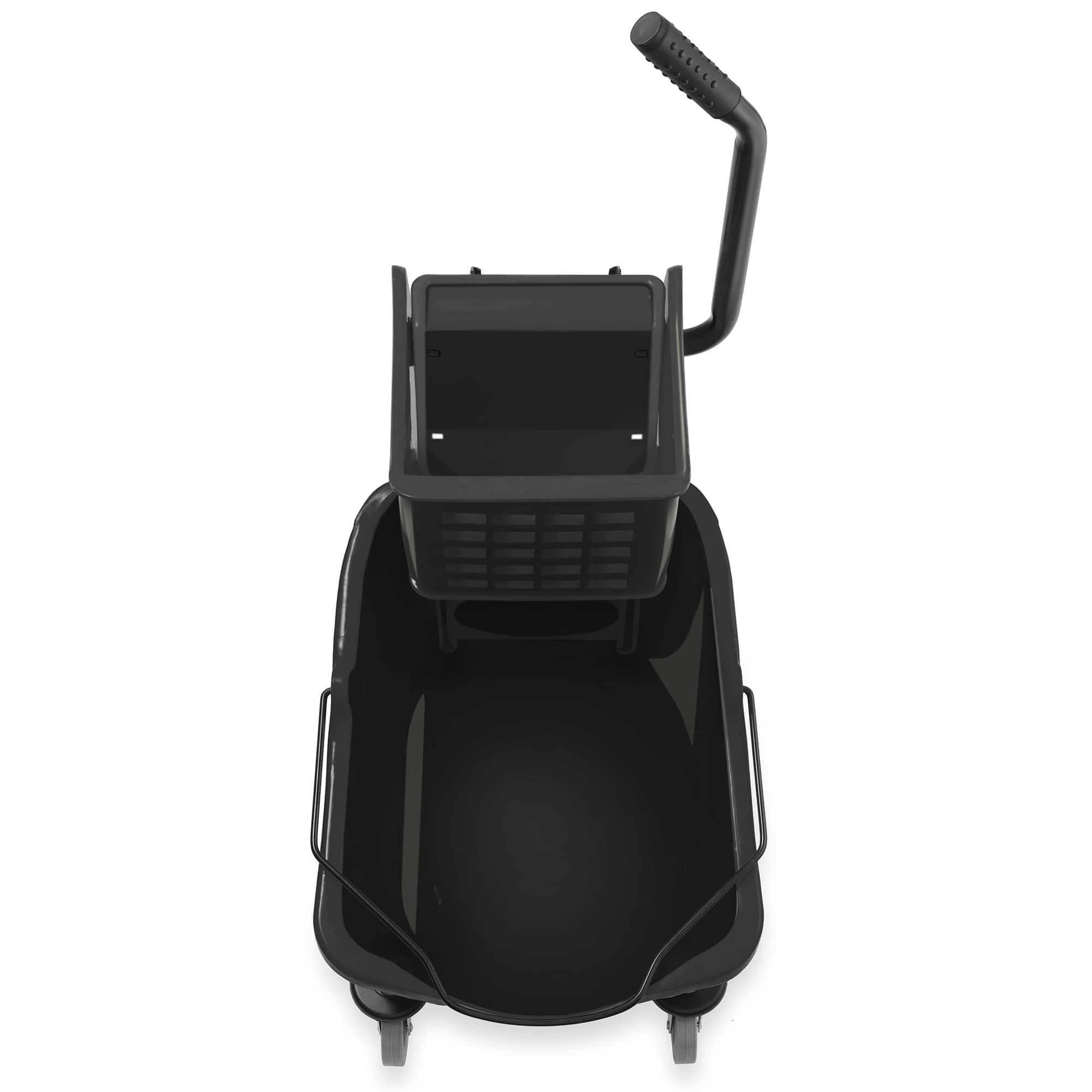 Dryser Commercial Mop Bucket w/ Side Press Wringer - 33 Quart - Black ...