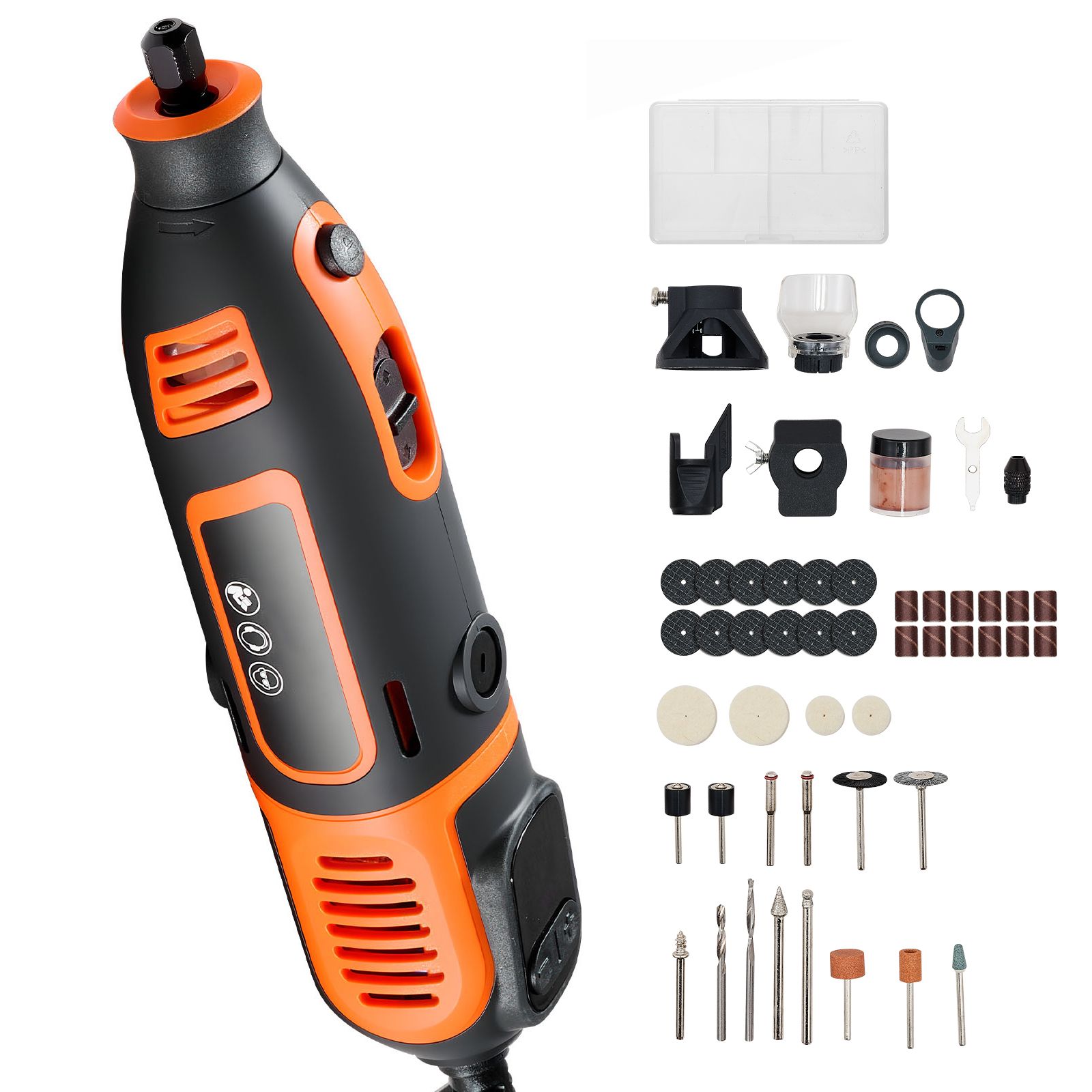 HARDELL 51-Piece Corded Rotary Tool Kit 200W with Universal Chuck 8000 ...