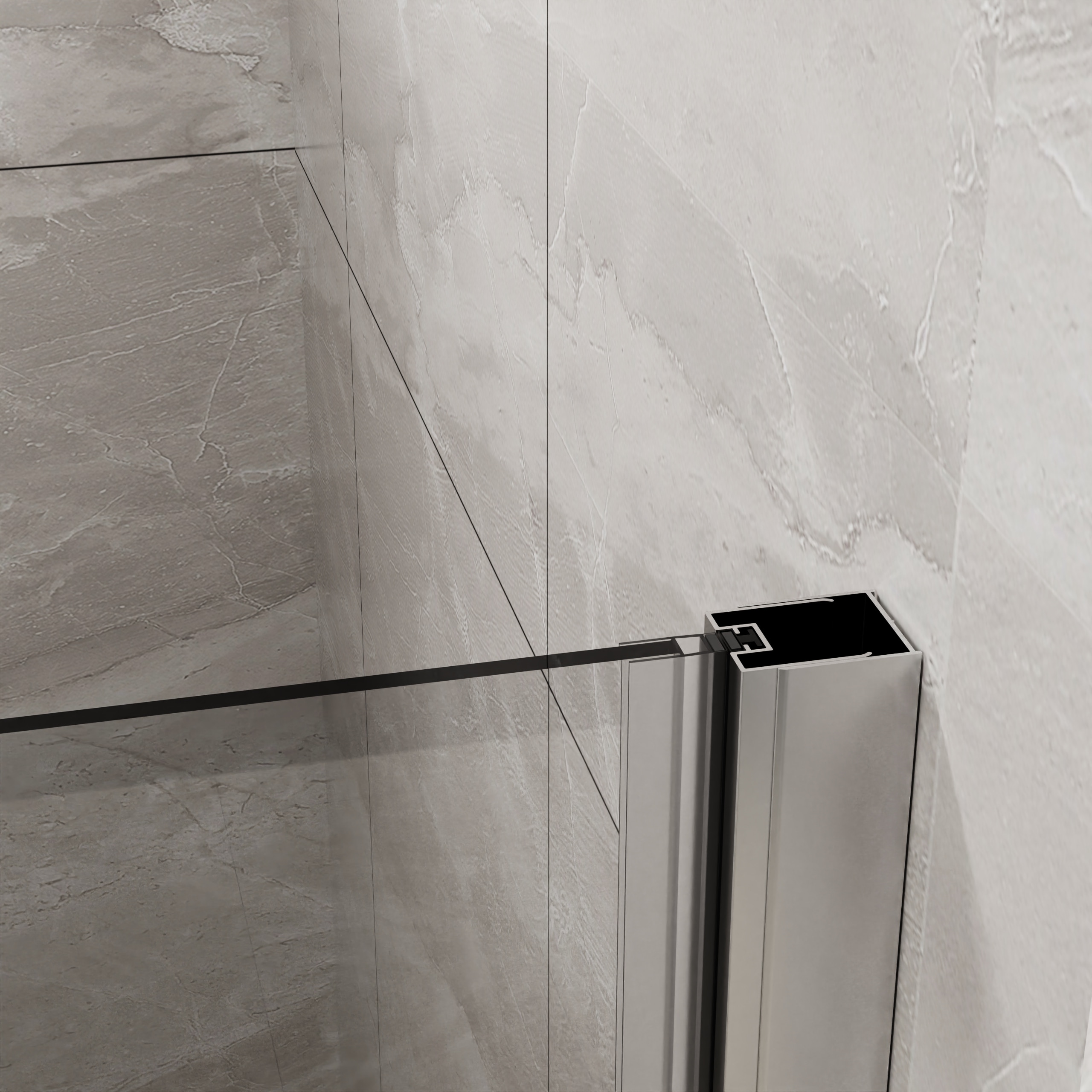 LOVMOR 34 inchx 72 inch Bifold Frameless Glass Shower Door Tempered ...
