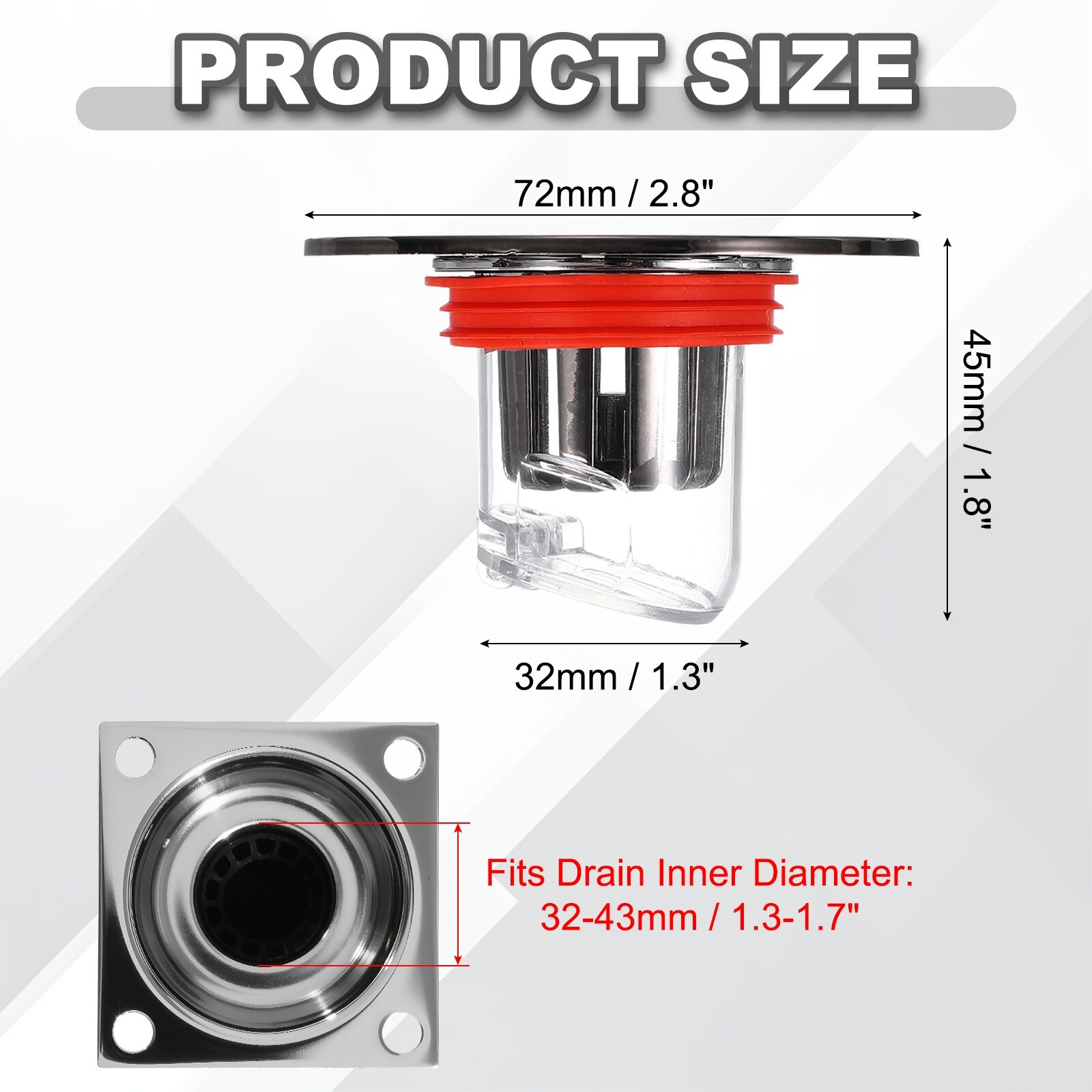 Unique Bargains Odor Proof Floor Drain ABS Floor Drain Cover Shower ...