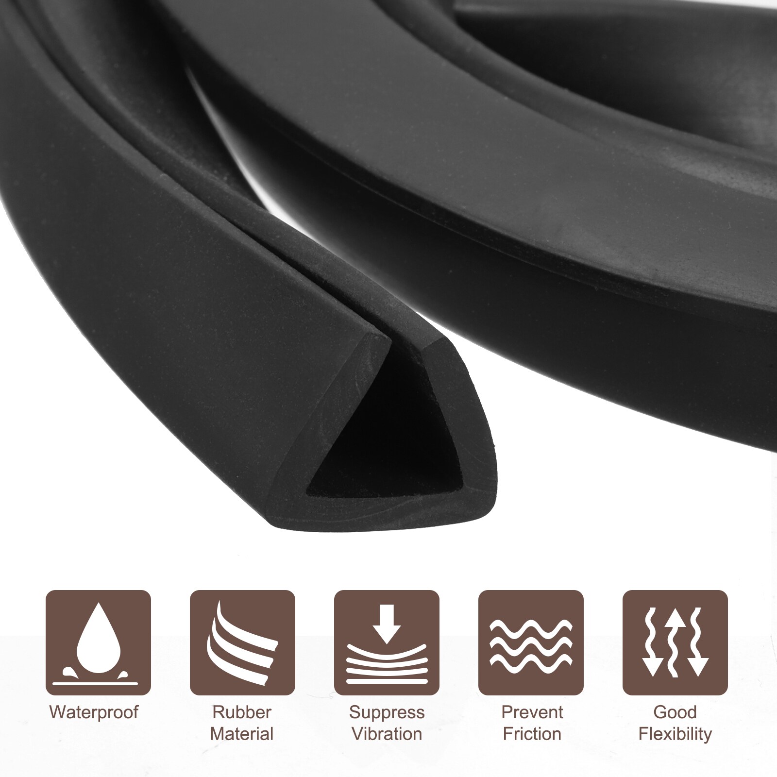 Unique Bargains U Channel Edge Trim 3.3ft Length Rubber Guard Seal ...