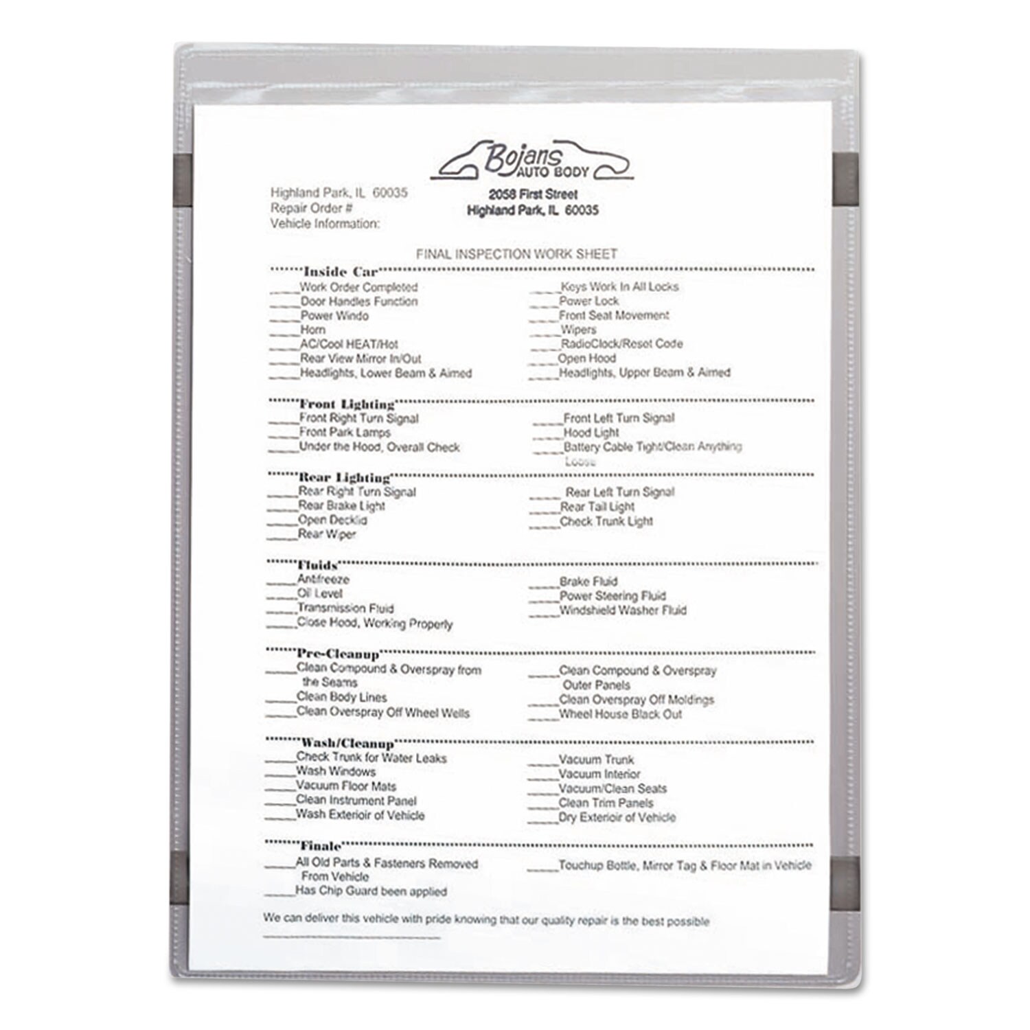 C-Line Magnetic Shop Ticket Holders Super Heavy Duty Top Load 9 x 12 ...