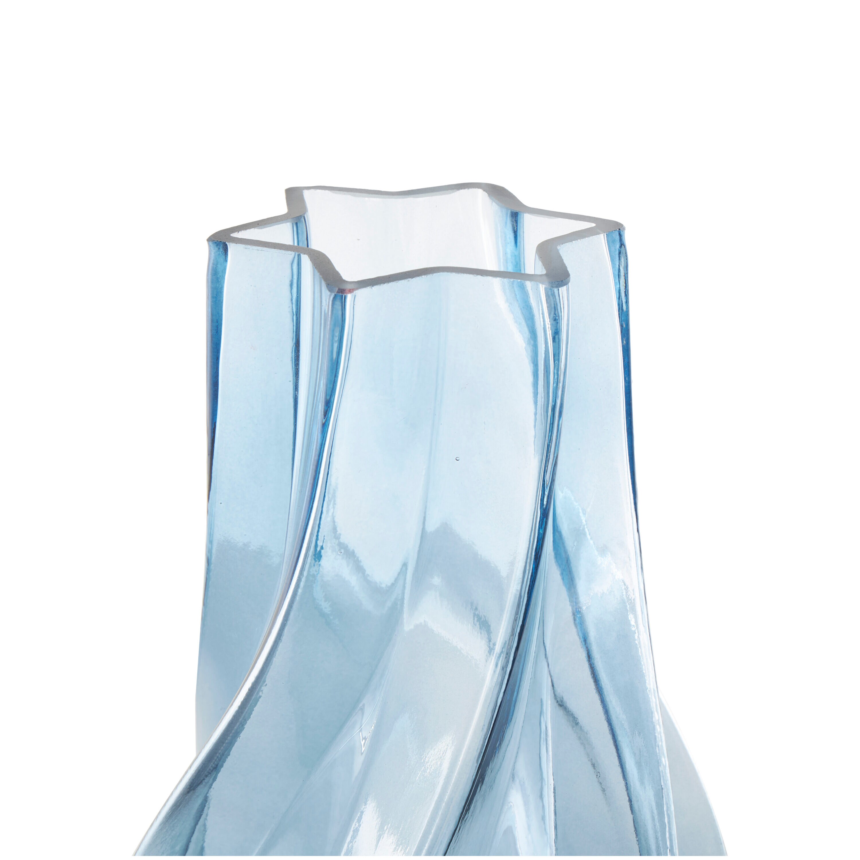 Grayson Lane 2-Pack Blue Glass Modern Vase 822561 at Lowes.com