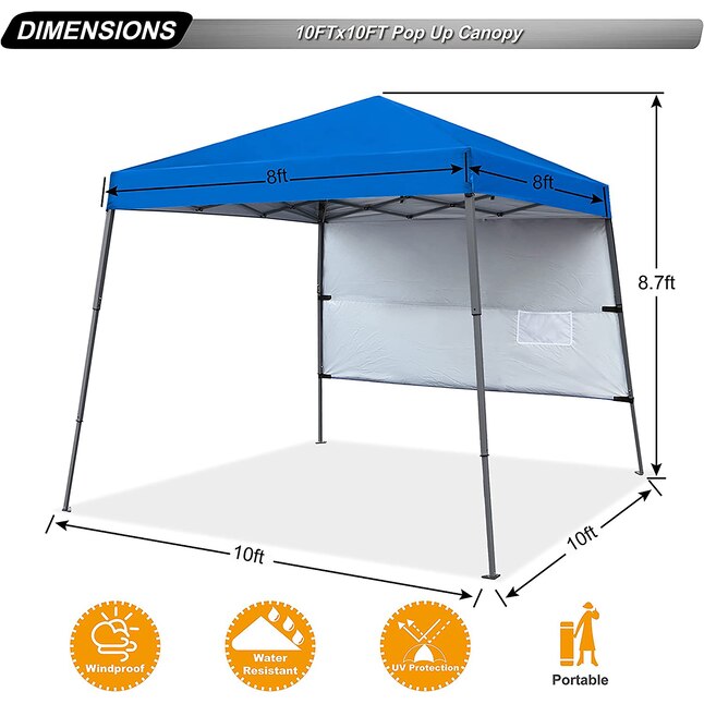 ABCCANOPY 10-ft x 10-ft Square Royal Blue Pop-up Canopy at Lowes.com ABCCANOPY 10-ft x 10-ft Square Royal Blue Pop-up Canopy at Lowes.com