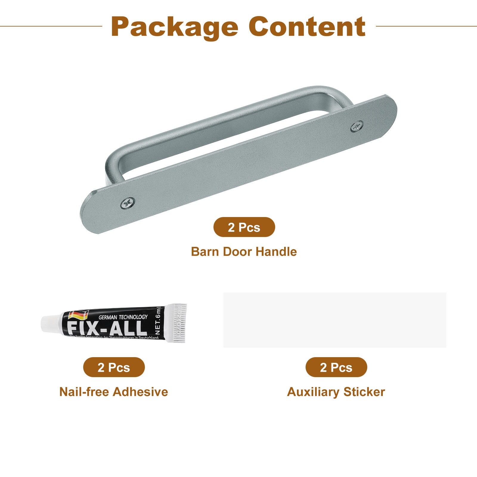 Unique Bargains 2pcs Barn Door Handle 7.09 Inch Door Pull Handles Gate ...