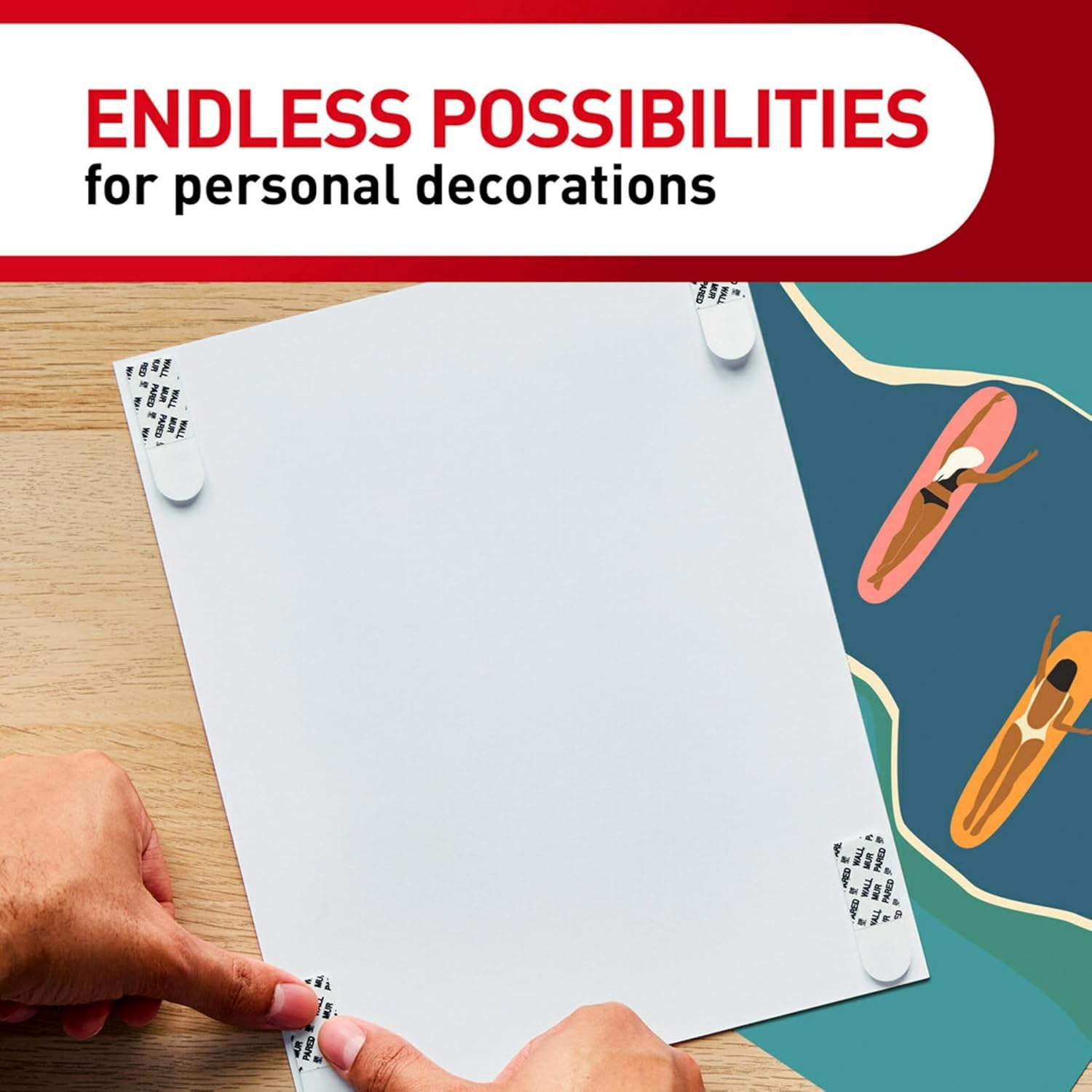 Command Poster Strips Damage Free Hanging Poster Hangers No Tools Wall ...