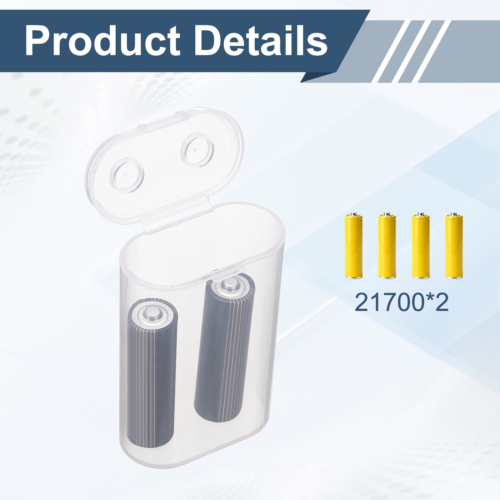 Unique Bargains 2pcs Battery Organizer Storage Box Plastic Clear 2 x ...