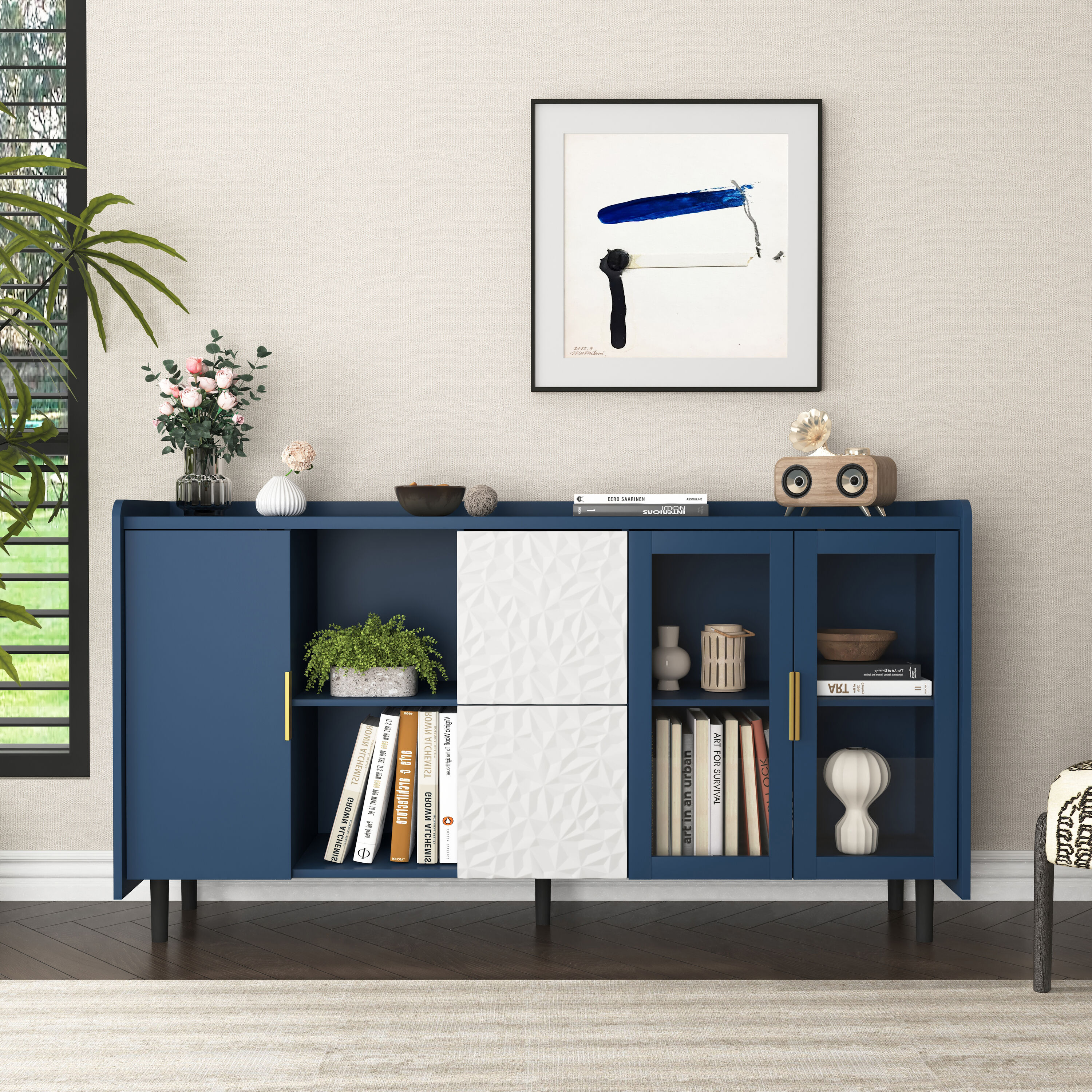 JIMSMAISON Contemporary/Modern Blue Sideboard in the Dining & Kitchen ...