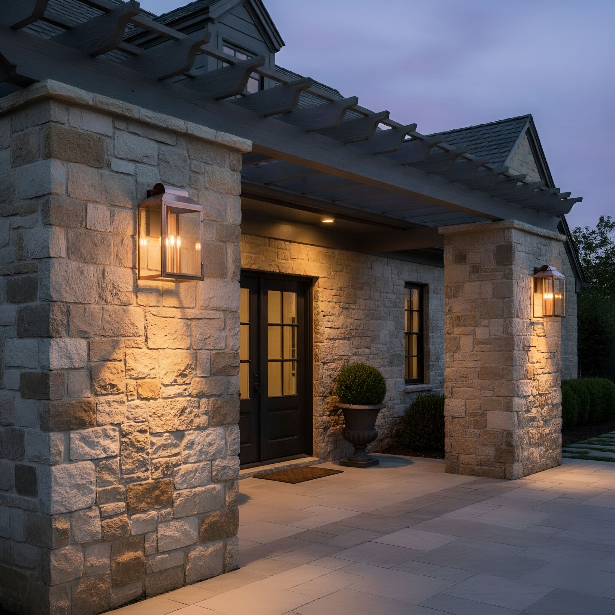 Quoizel Beryn 4 -Light 23-in H Copper Hardwired Outdoor Wall Light in ...