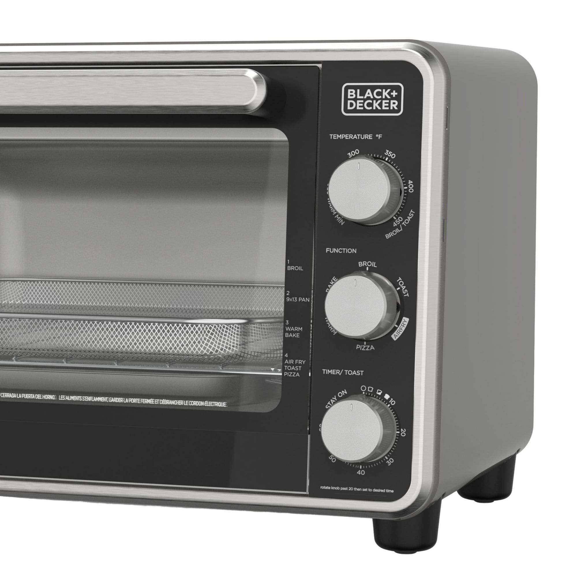 JUSHUA Crisp ftN Bake PRO 6-Slice Air Fryer Toaster Oven with Basket ...