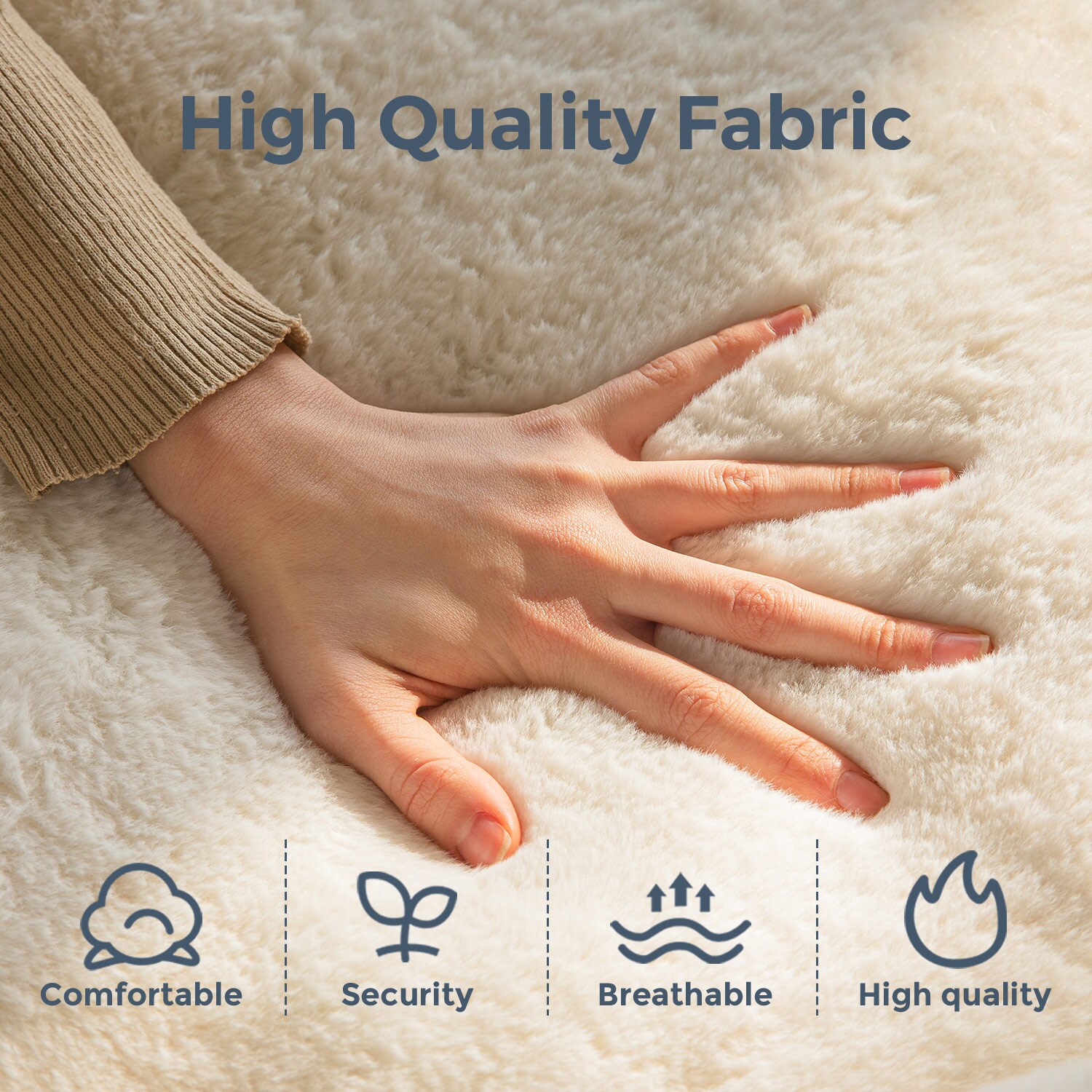 MAXYOYO Bean Bag Chair Floral Shape Ultra Soft Faux Fur Petal Back Sofa ...