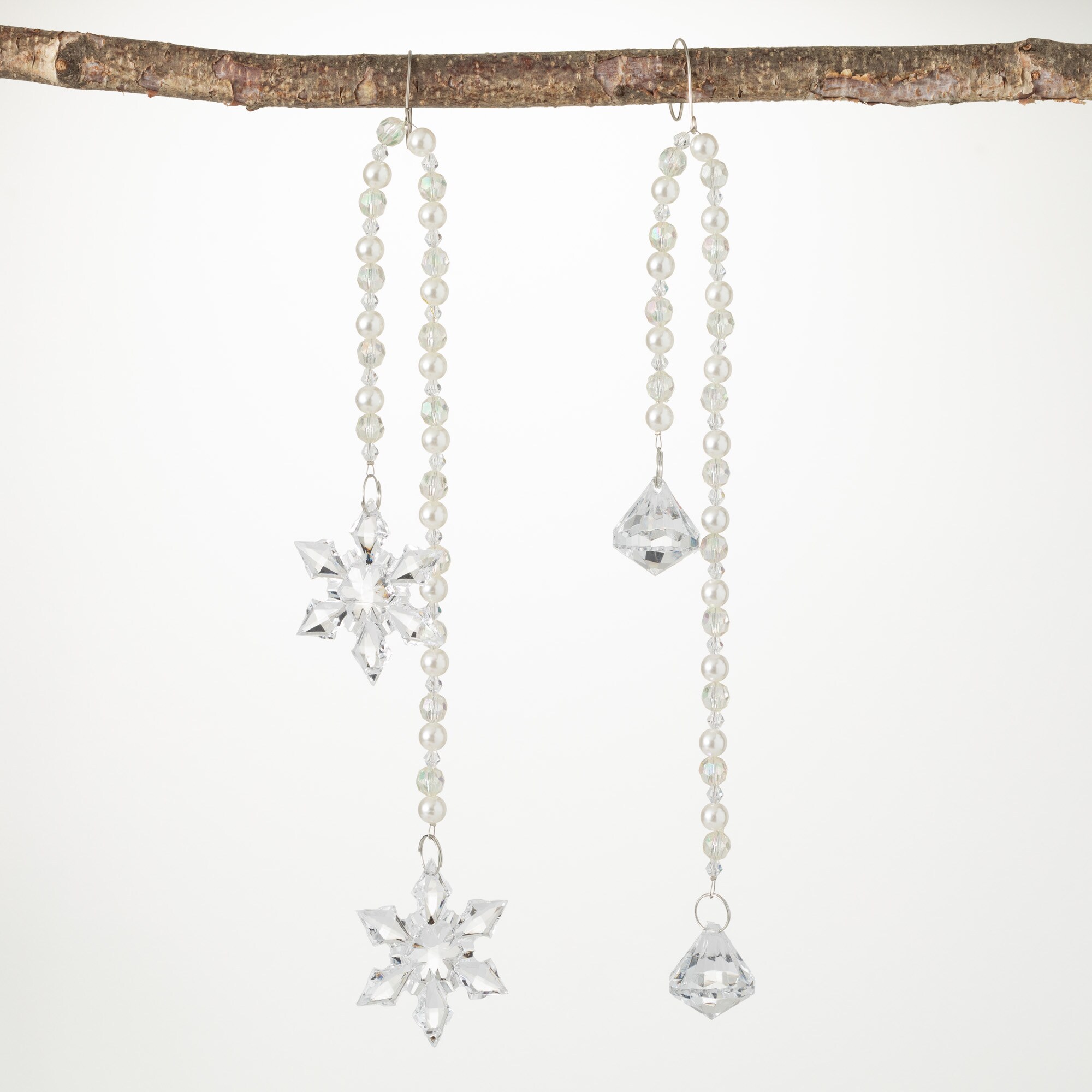 Sullivans 2-Pack Silver Snowflake Standard Indoor Ornament Set ...