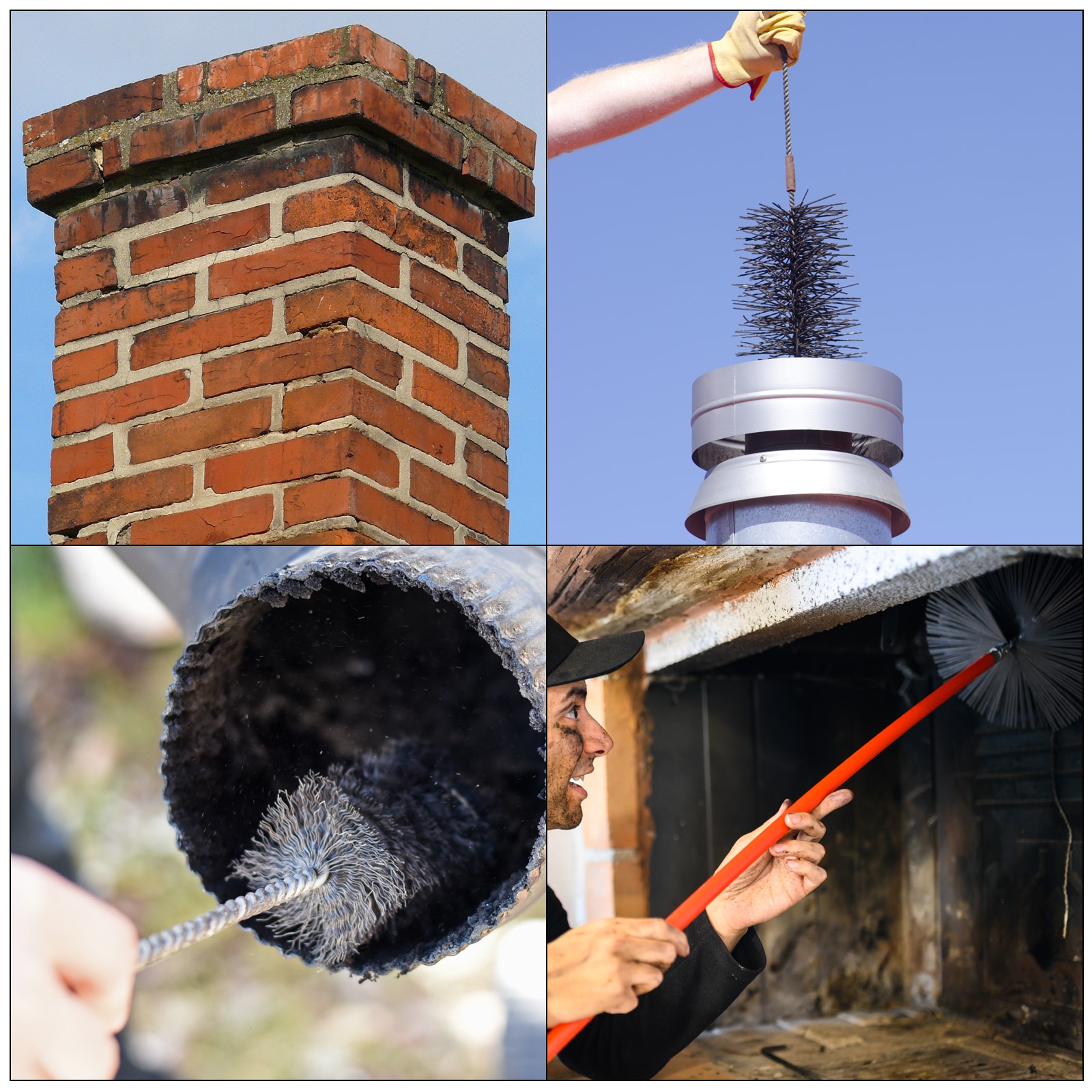 PATIKIL 7inch Chimney Brush 2pcs Chimney Cleaning Brush Round Sweep ...