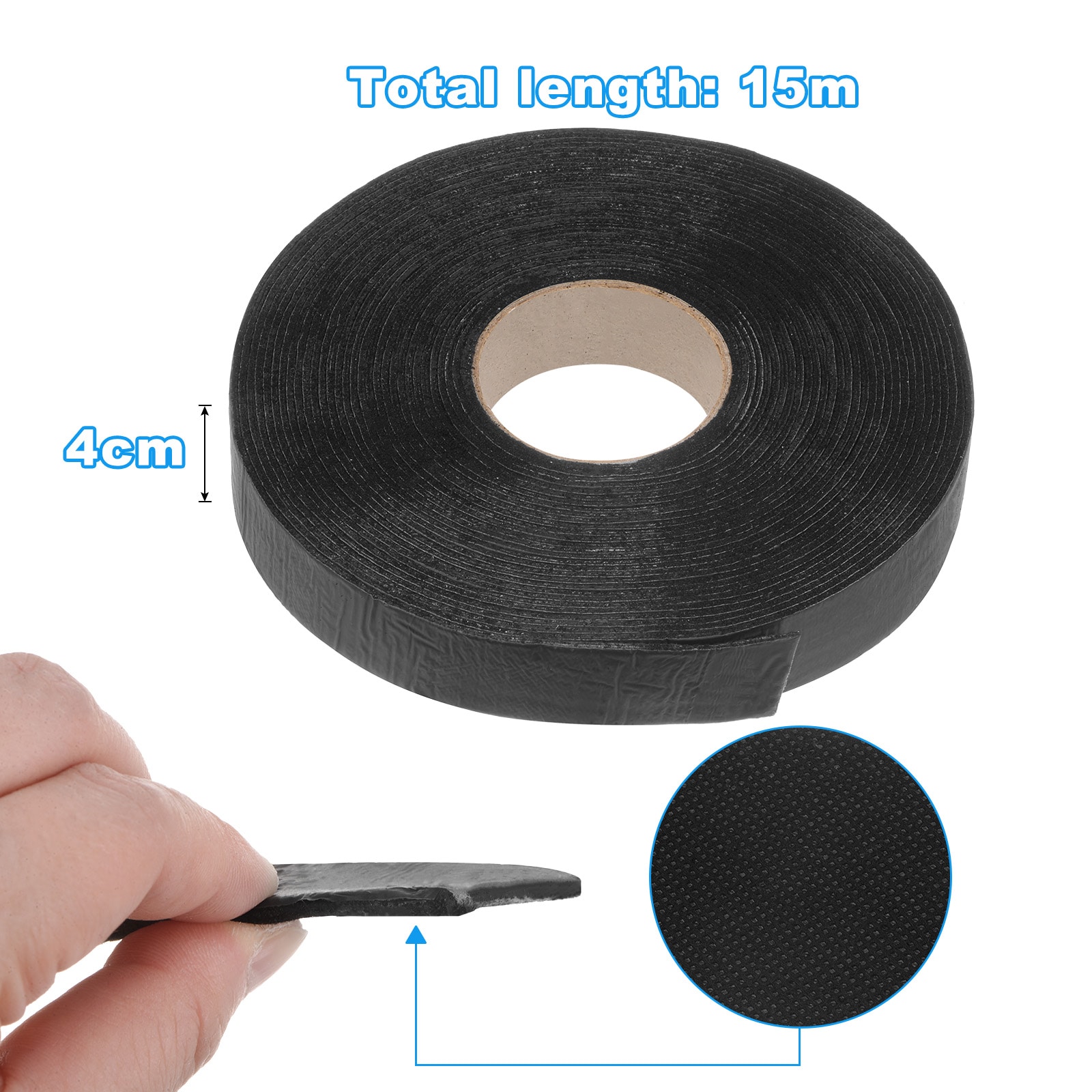 Unique Bargains 2Rolls 98ft x 1.6 Inch Asphalt Crack Tape Self-Adhesive ...