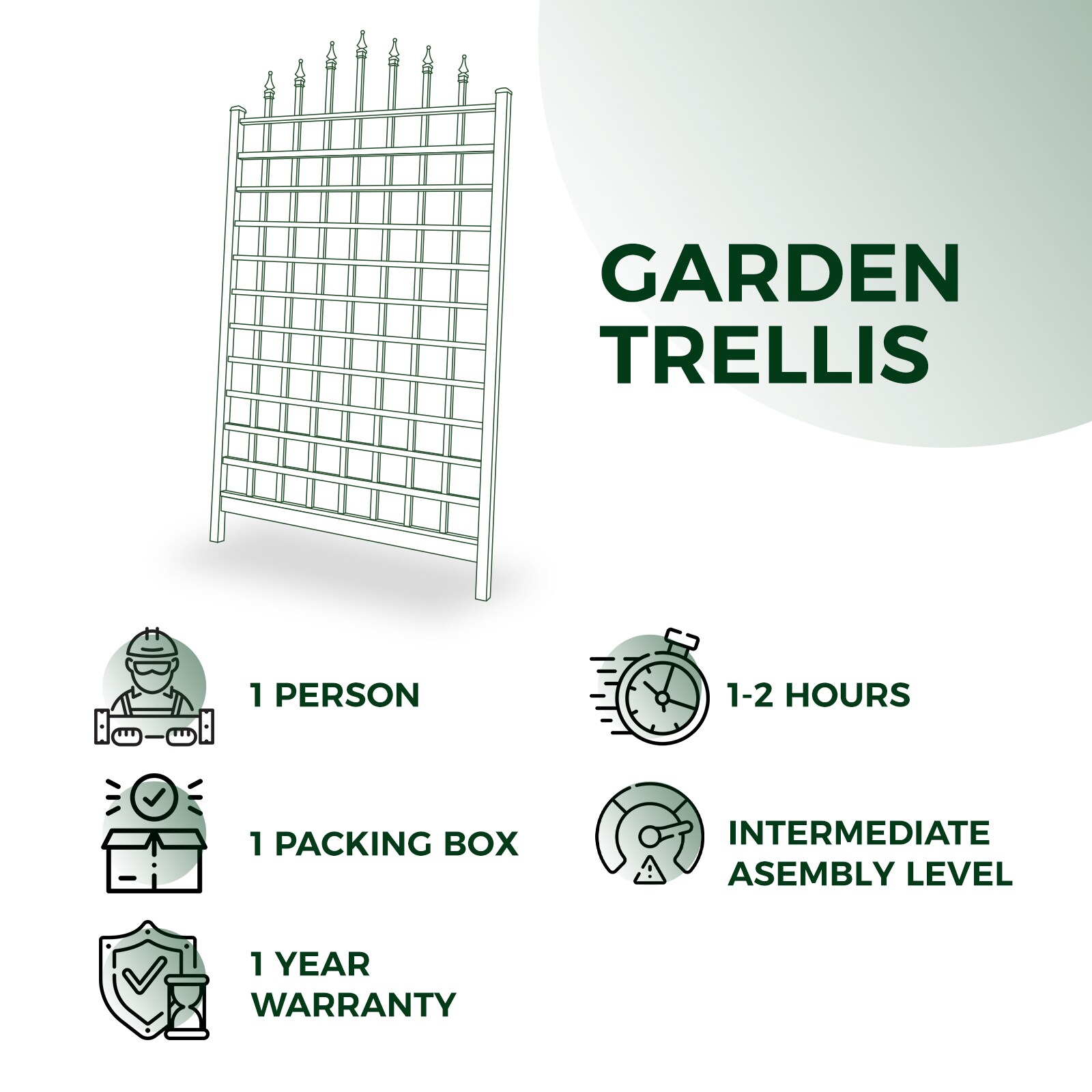 Upland Vinyl Trellis 56.7-in W x 97-in H White Vinyl Rose Garden ...