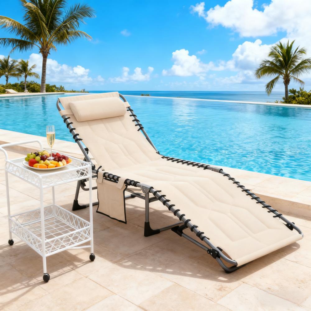 Forclover Folding Adirondack Chair with Side Table in the Patio ...