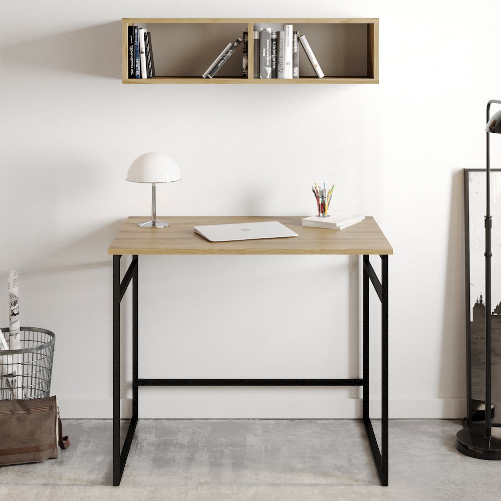 Decorotika Gama Computer Desk-Oud Oak Black in the Desks department at ...