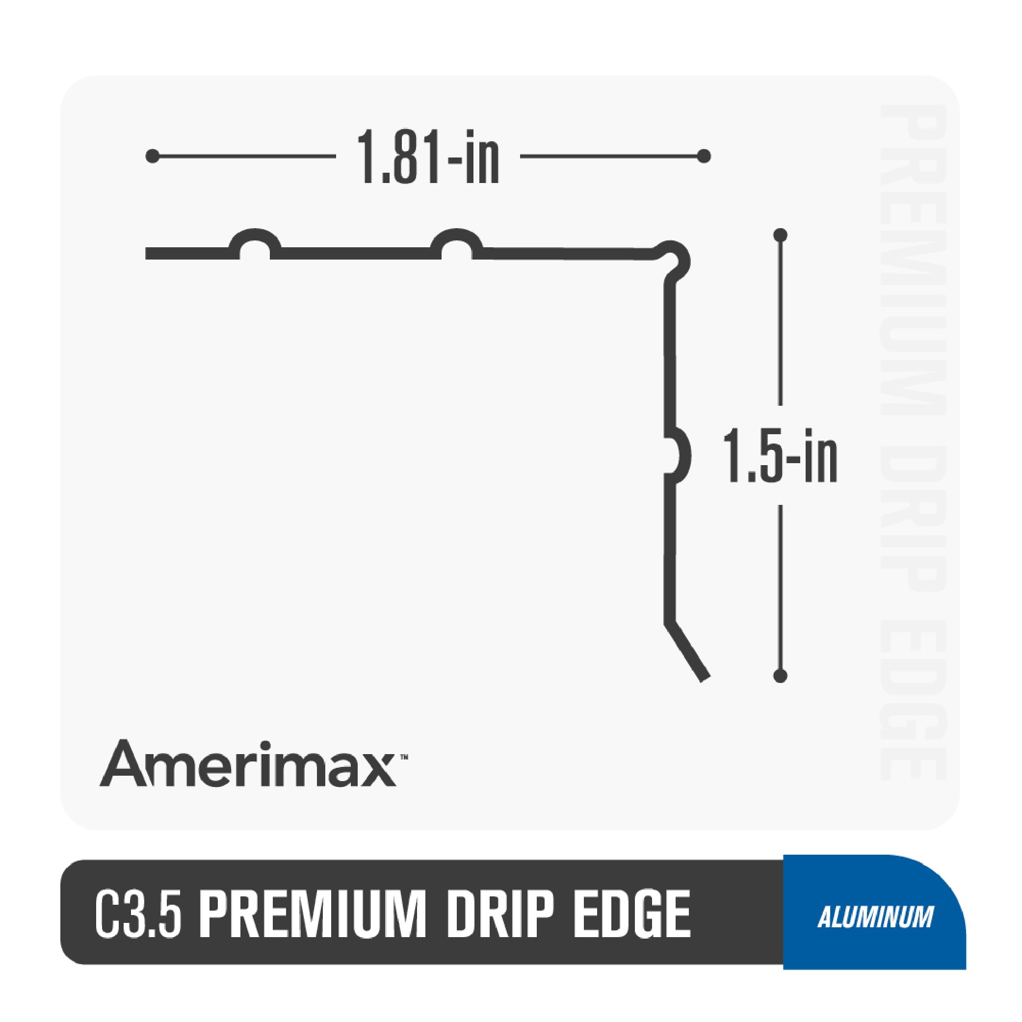 Amerimax C3.5 1.81-in x 10-ft Unpainted Aluminum Drip Edge in the Drip ...