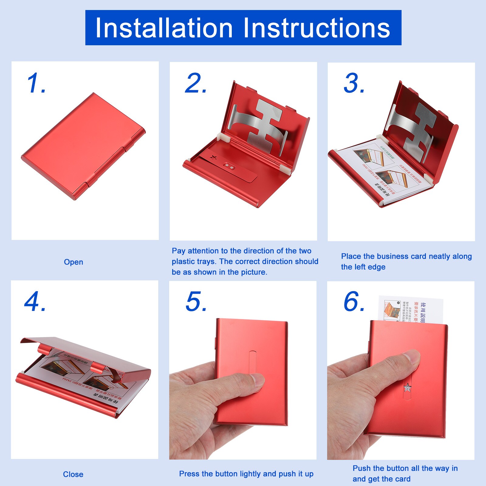 PATIKIL 1pc Business Card Holder Thumb Drive Business Card Holder ...