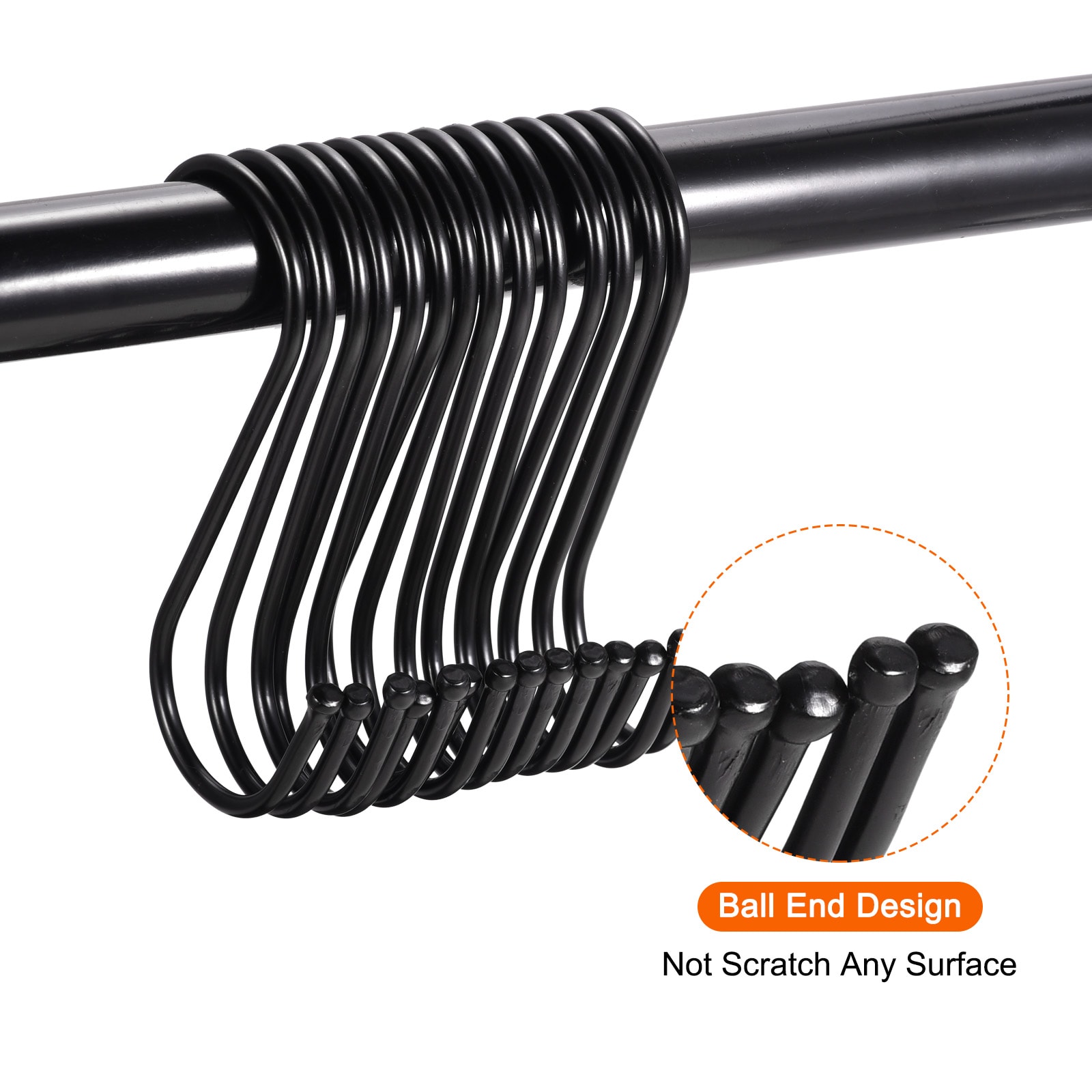 Unique Bargains 4pcs S Hooks 5-Inch Stainless Steel Hanger for Hanging ...