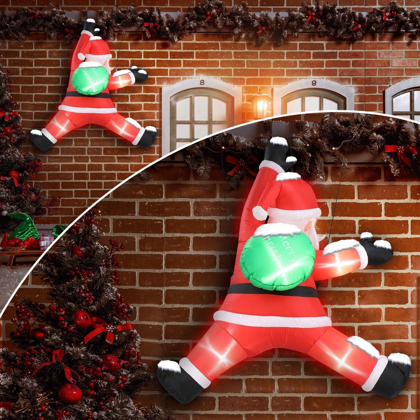 VEELIKE 4.9 FT Lighted Christmas Inflatable Decoration Inflatable ...