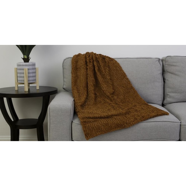 Decor Therapy Rachel Ruffle 18-in x 18-in Umber Indoor Decorative ... Decor Therapy Rachel Ruffle 18-in x 18-in Umber Indoor Decorative ...
