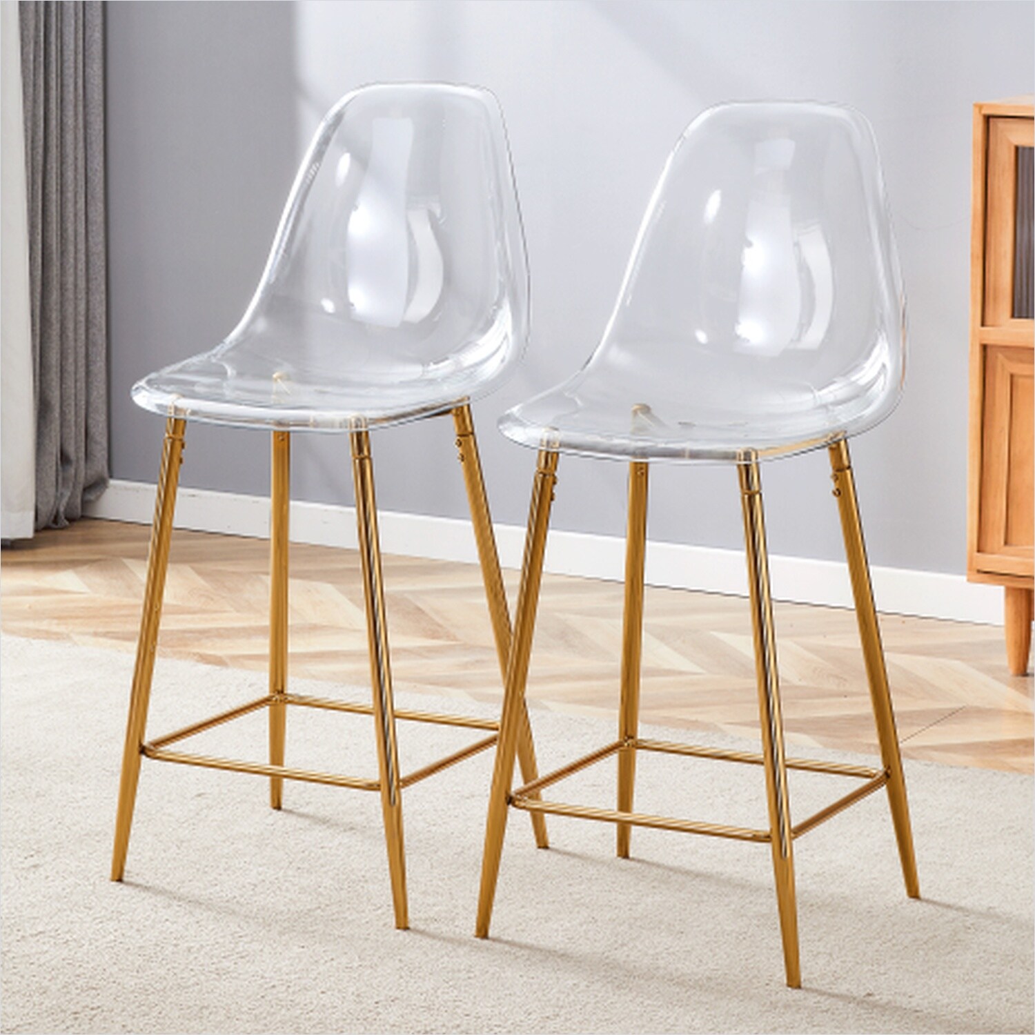 Watnature 40-Inch Single Bar Stool with Footrest Contemporary ...