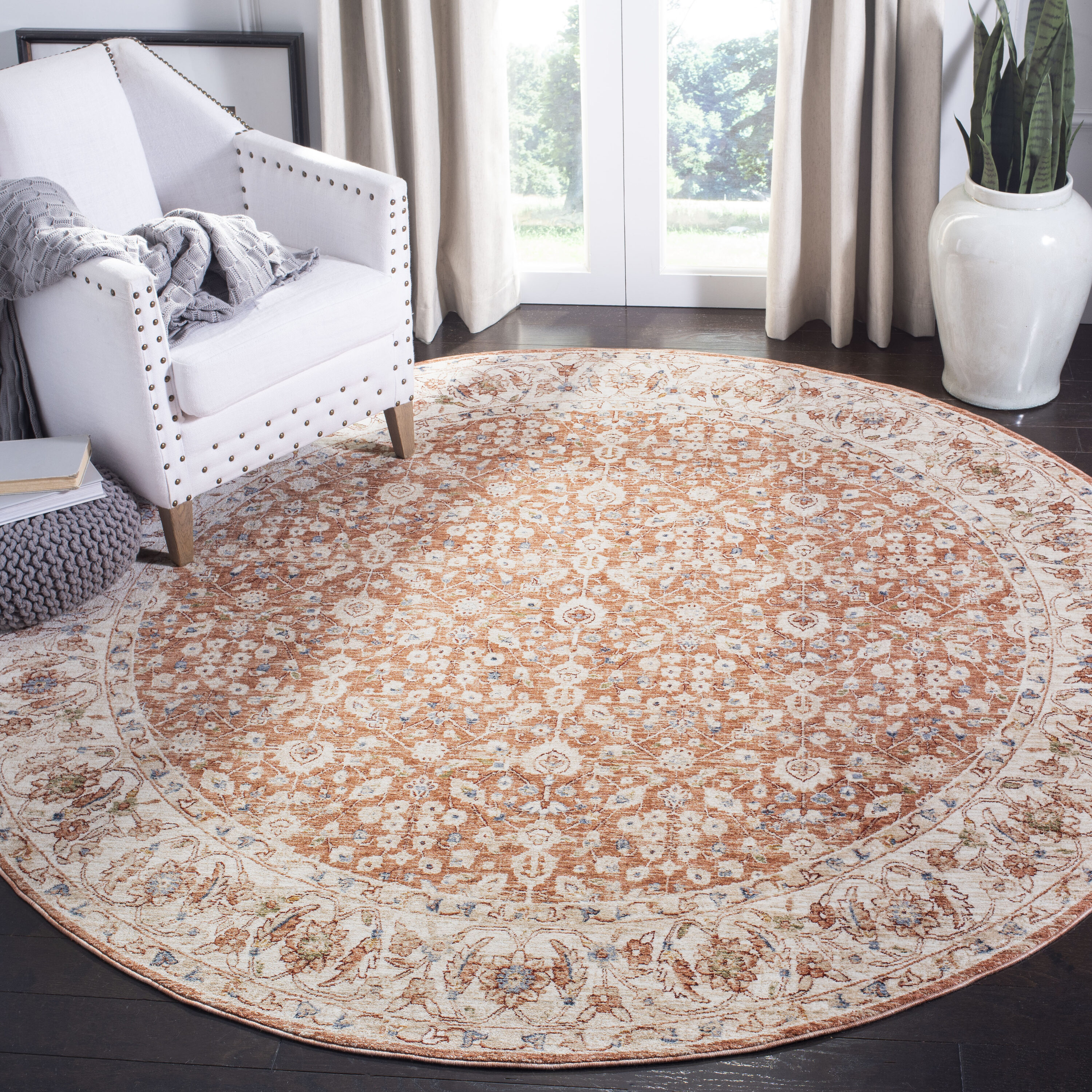 Safavieh Heirloom 701B Beige Light Rust 7 x 7 Area rug in the Rugs ...
