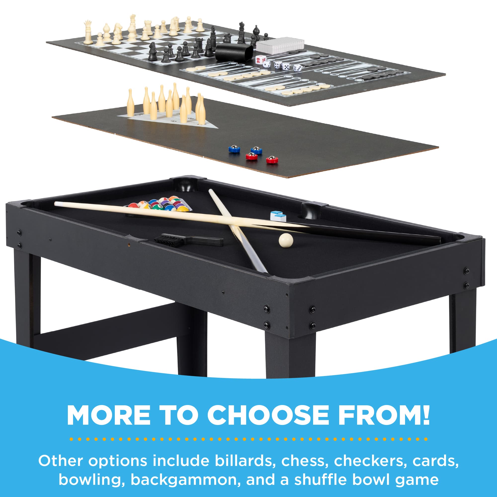 Best Choice Products 2x4ft 10-in-1 Combo Game Table Set w/ Hockey ...