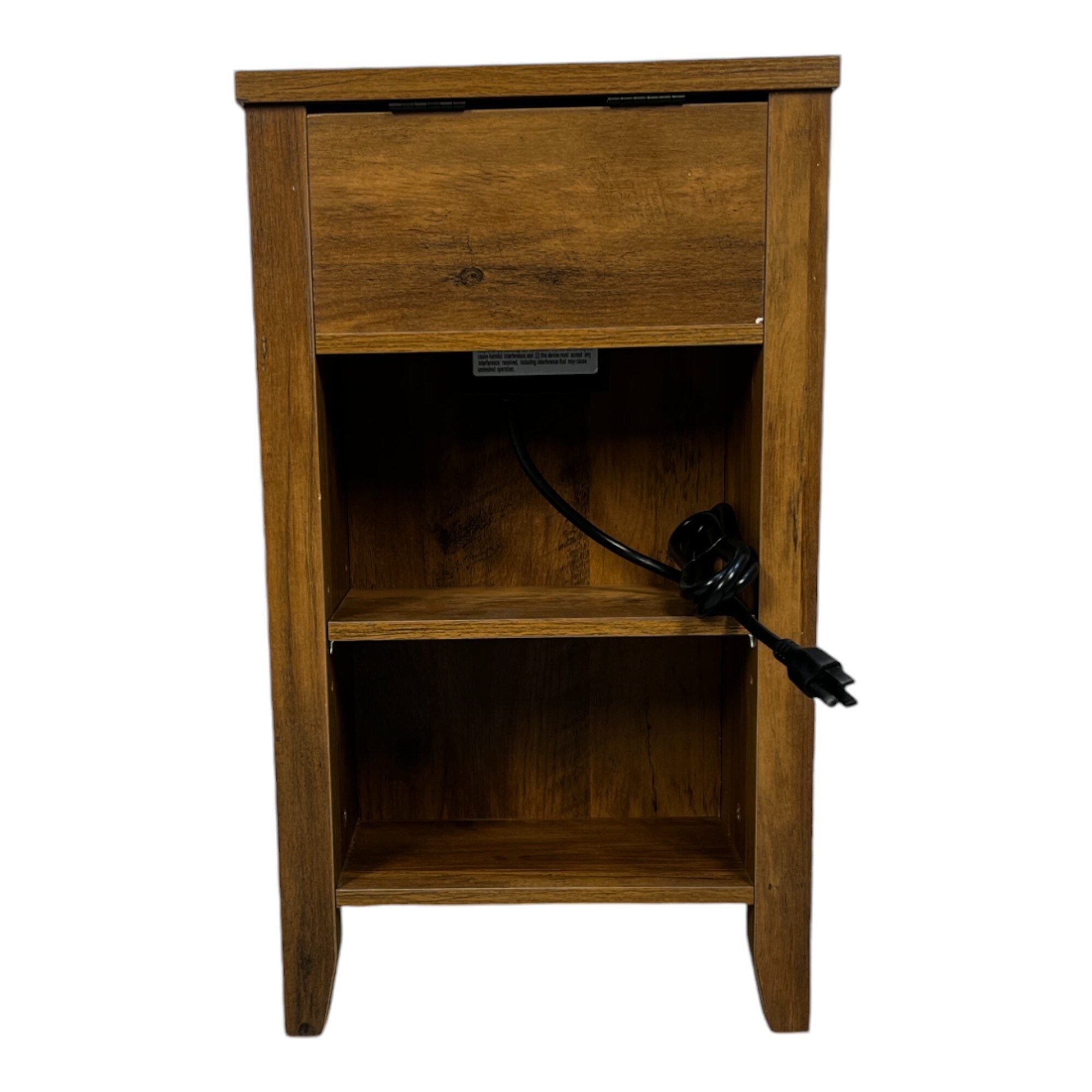 GlasFlength Farmhouse End Table Modern Bedside Table with Drawer and ...
