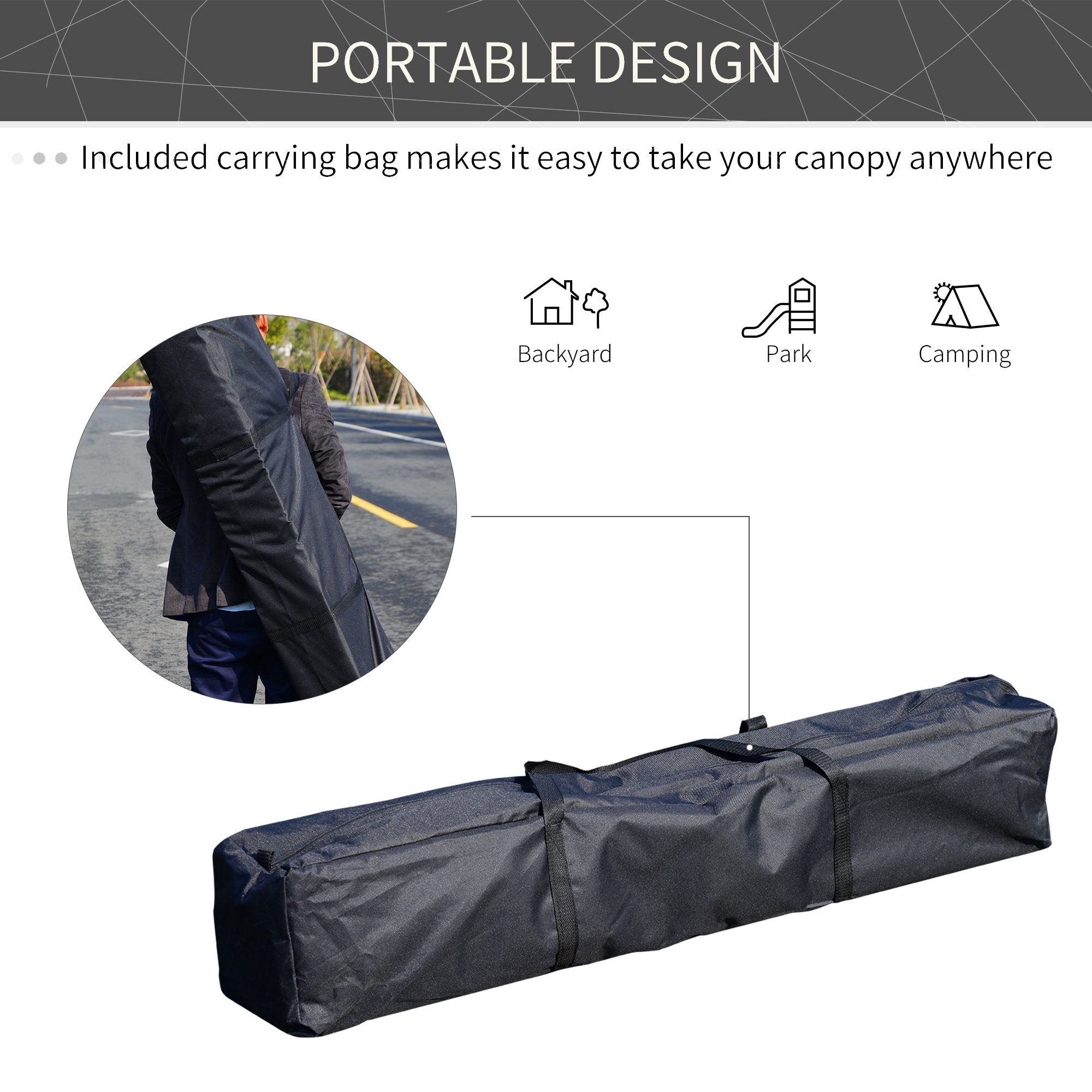 Watnature Outsunny Slant Leg Pop Up Canopy Tent with American Flag Roof ...