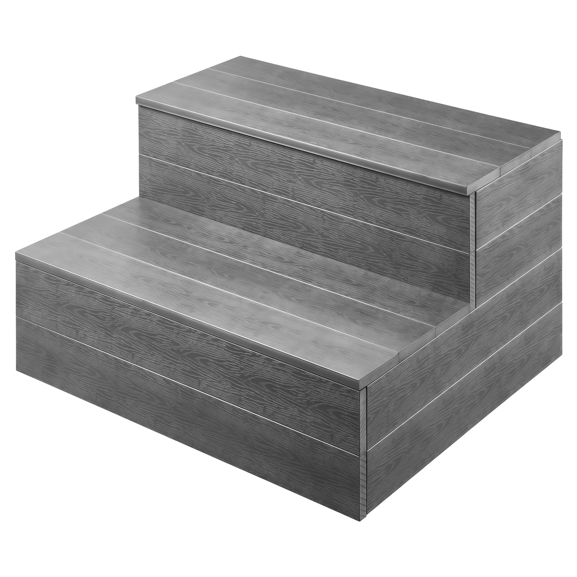 Numhew 26.77in L 19.69in W 7.48in H 2-Step Graphite Gray Outdoor Spa ...